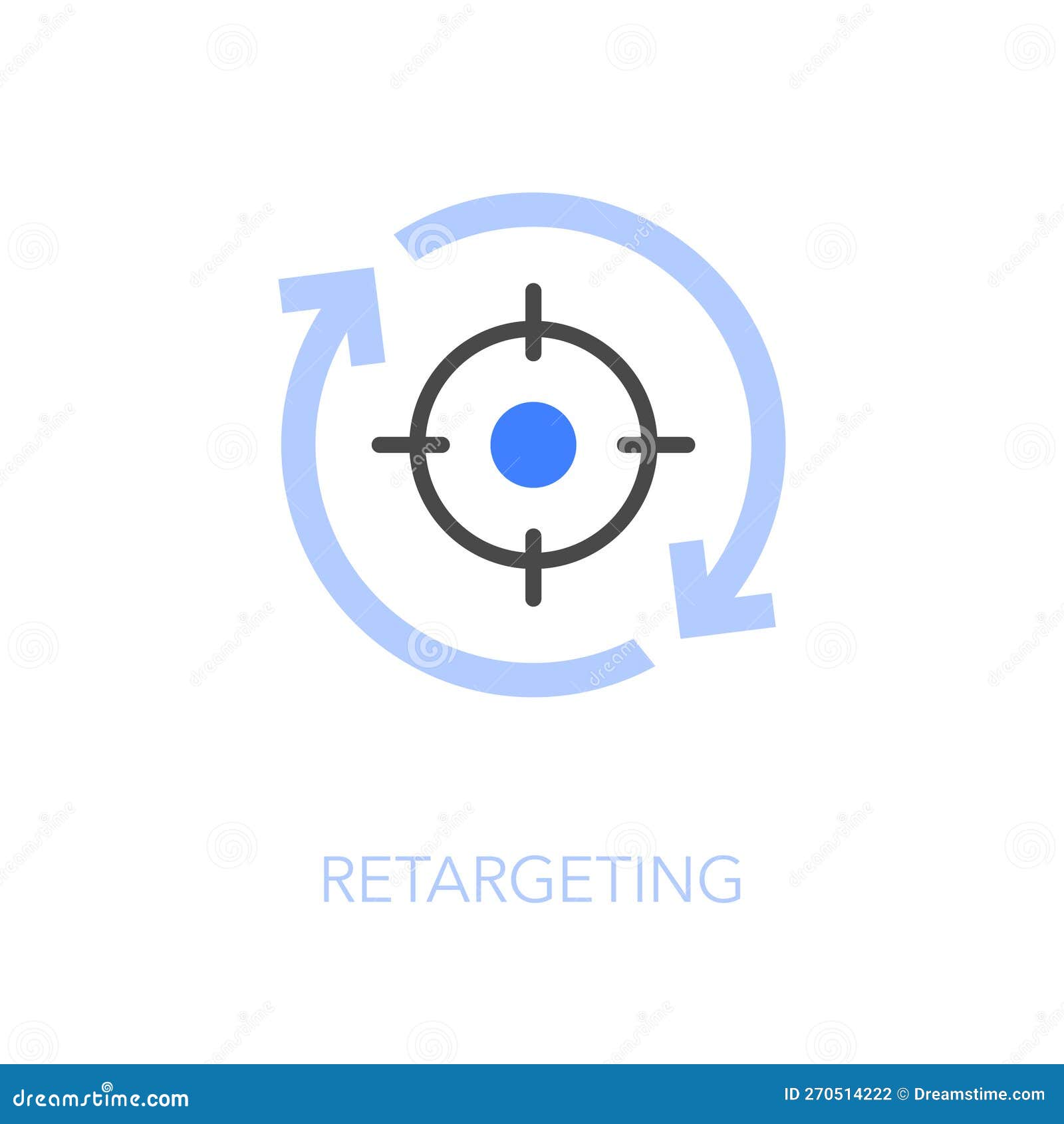 Simple Visualised Retargeting Icon Symbol Stock Vector - Illustration ...