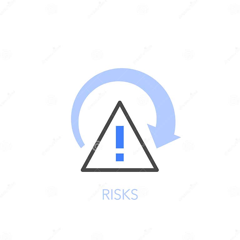 Simple Visualised Risks Icon Symbol Stock Vector - Illustration of ...