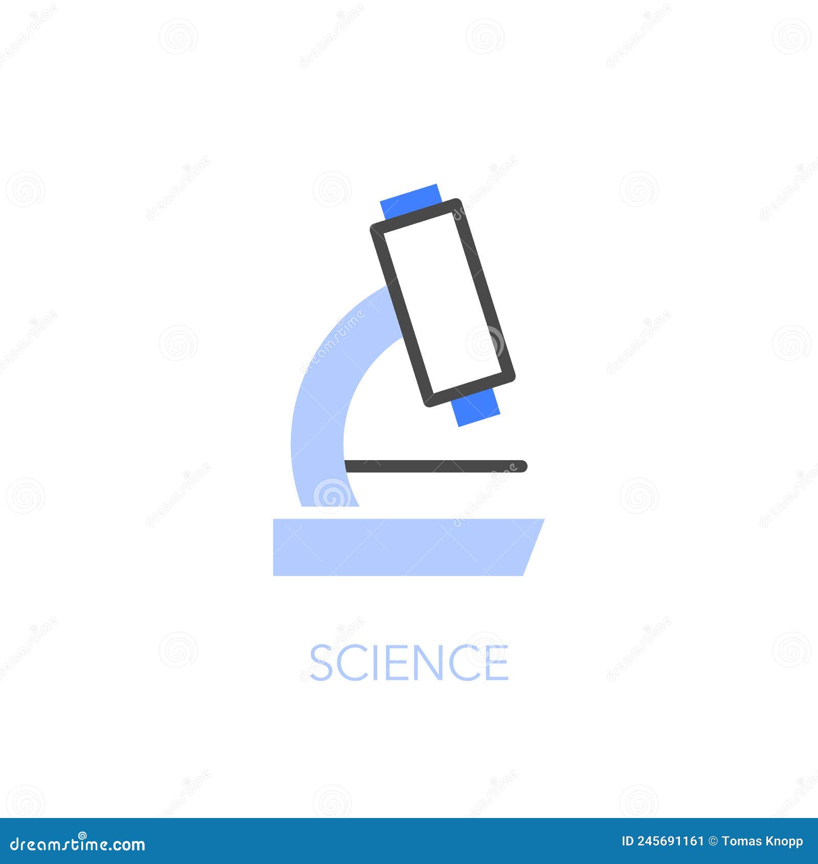 Simple Visualised Science Symbol with a Microscope Stock Vector ...