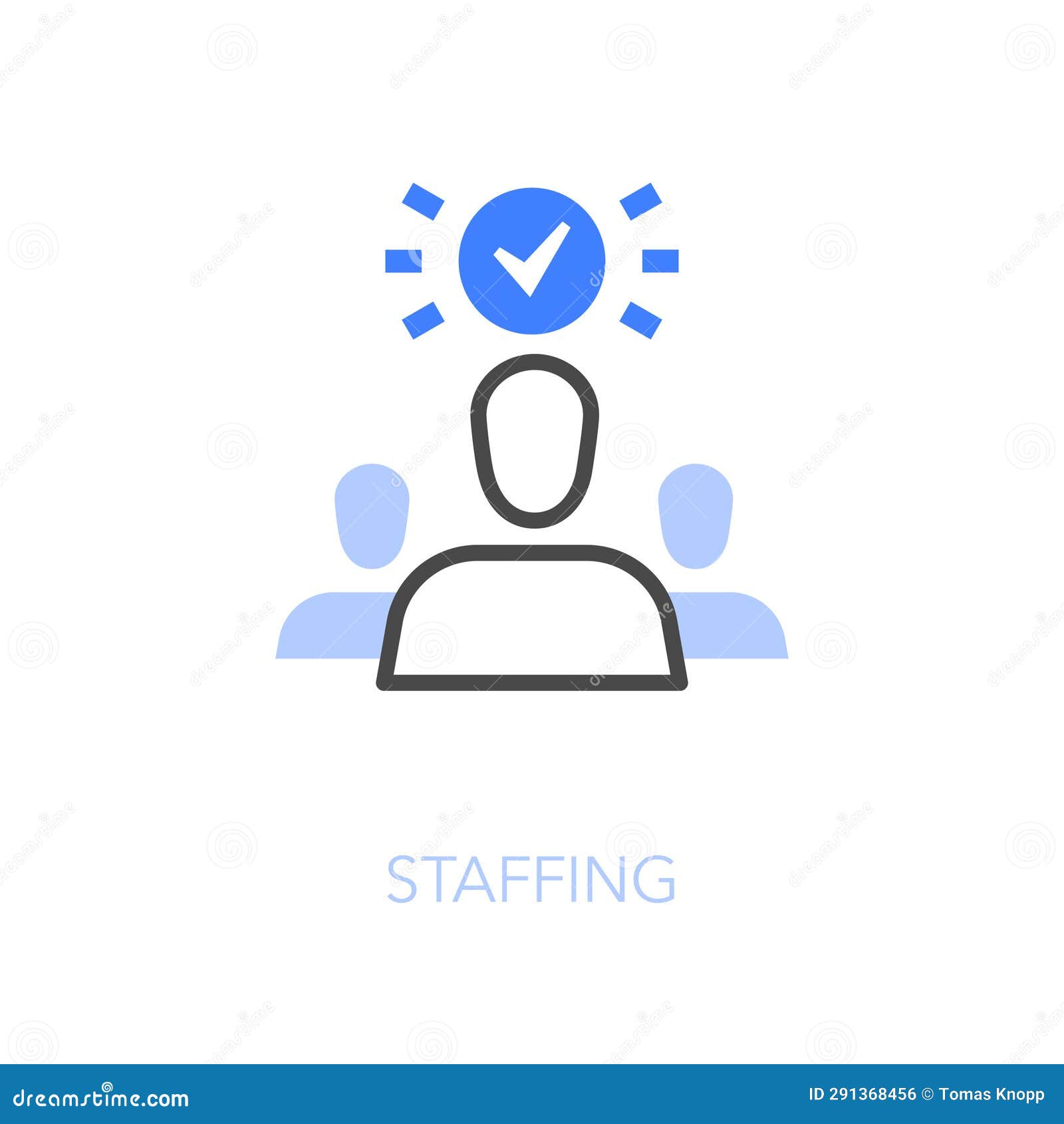 Simple Visualised Staffing Icon Symbol Stock Vector - Illustration of ...