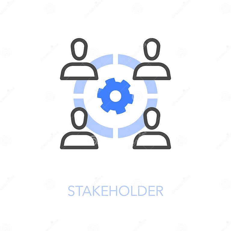 Simple Visualised Stakeholder Icon Symbol Stock Vector - Illustration ...