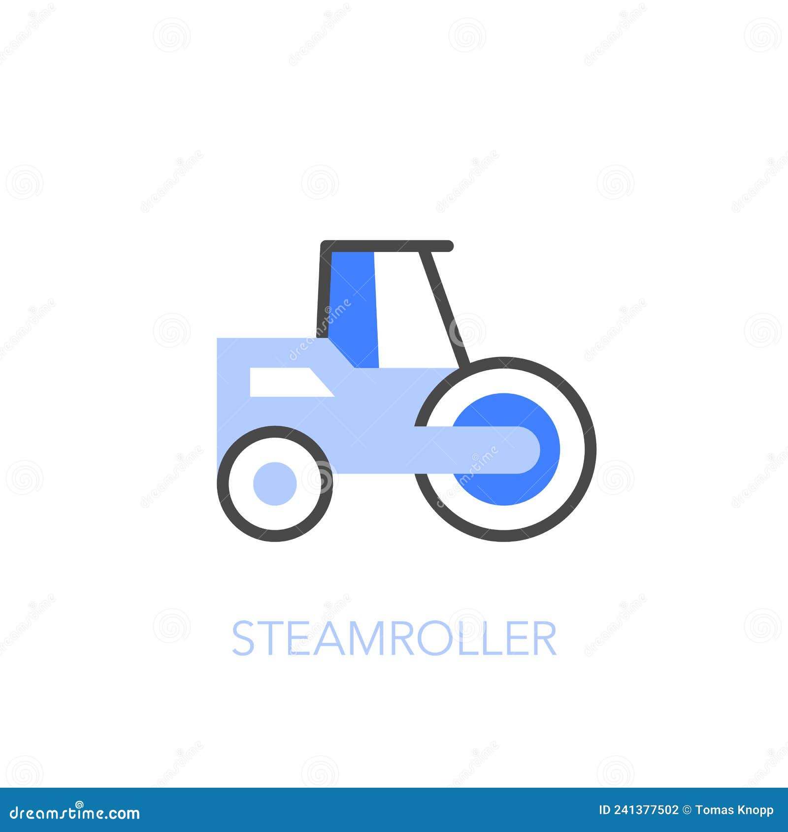 Steamroller Icon. Simple Element From Construction Collection. Creative ...