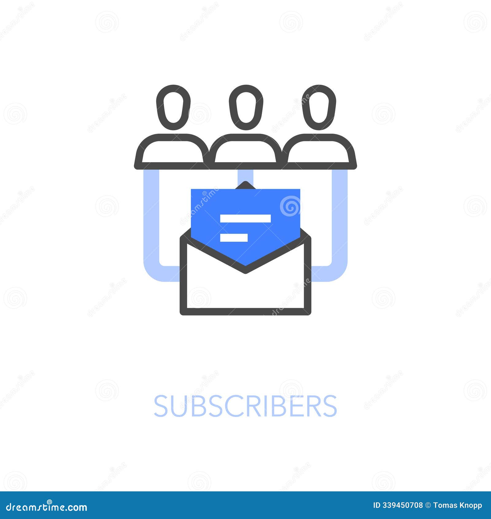 Simple Visualised Subscribers Icon Symbol Stock Illustration ...