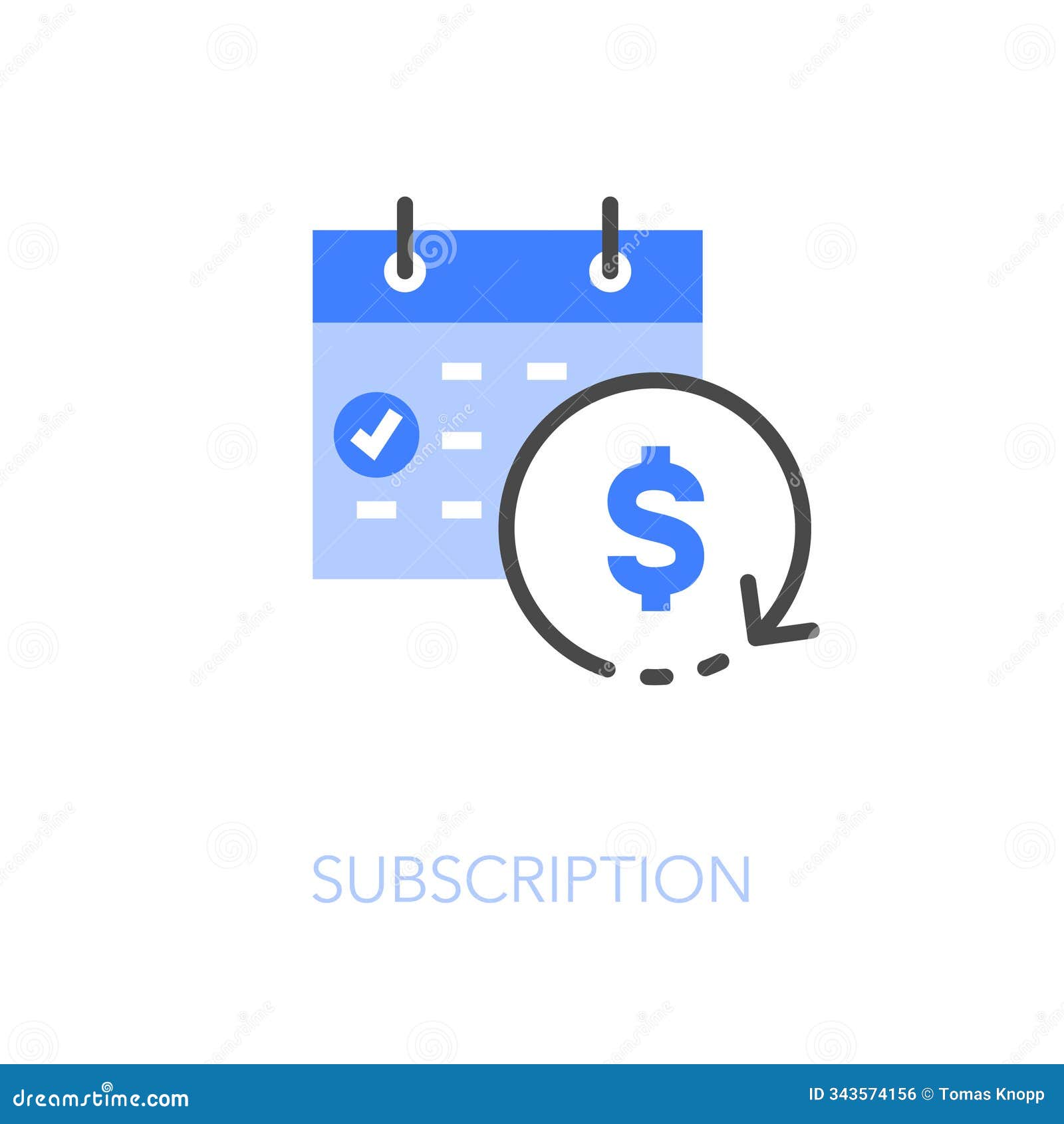 Simple Visualised Subscription Icon Symbol Stock Illustration ...