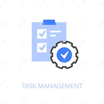 Simple Visualised Task Management Icon Symbol Stock Vector ...