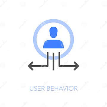 Simple Visualised User Behavior Icon Symbol Stock Vector - Illustration ...