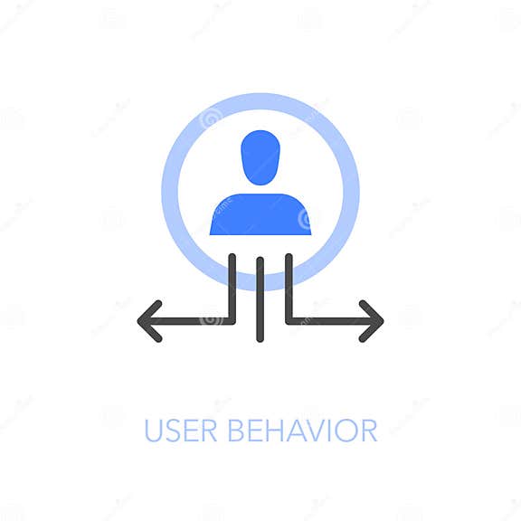 Simple Visualised User Behavior Icon Symbol Stock Vector - Illustration ...