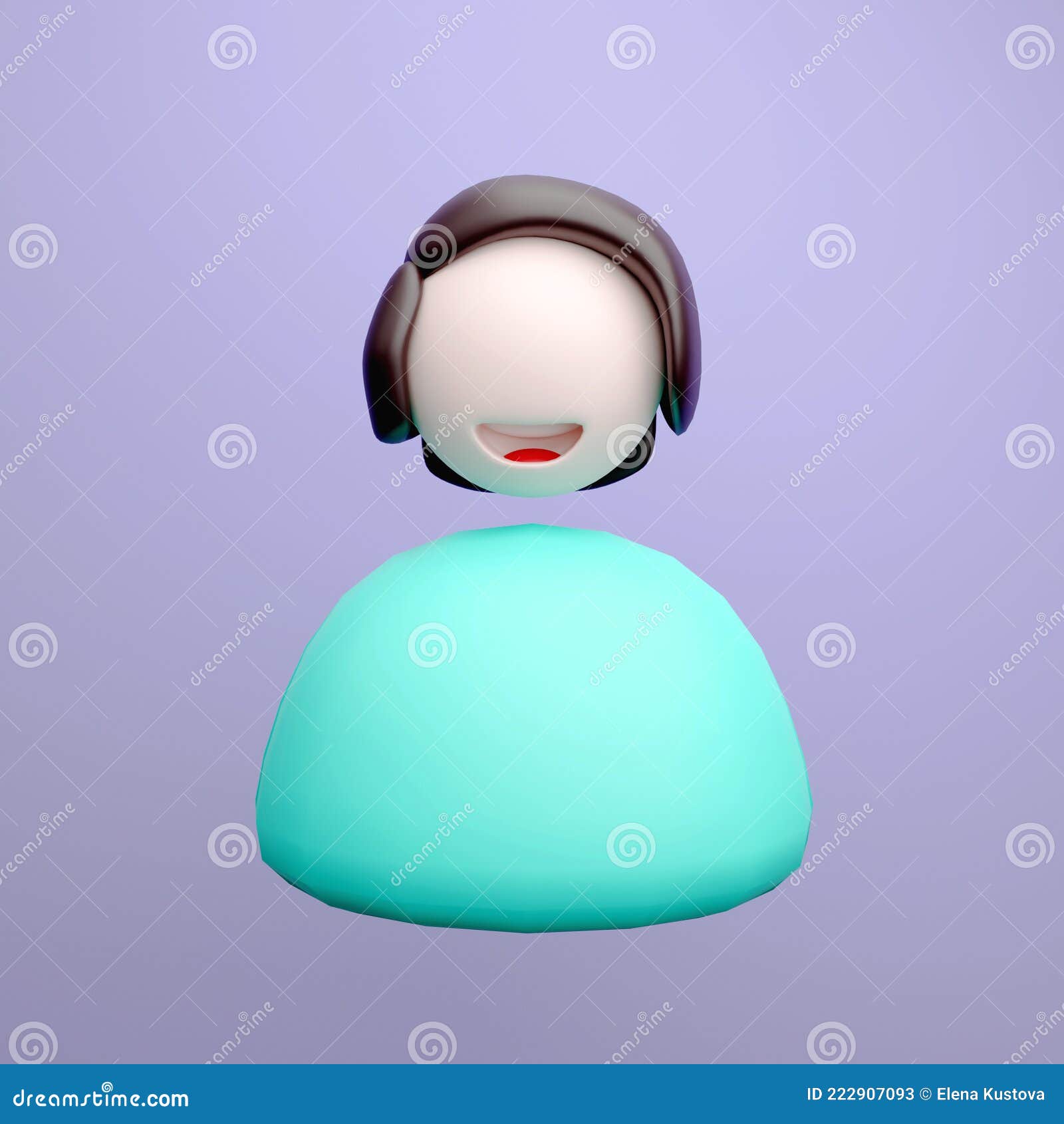 Simple Visualization of 3d Person Icons. 3D Rendering Stock ...