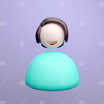 Simple Visualization of 3d Person Icons. 3D Rendering Stock ...