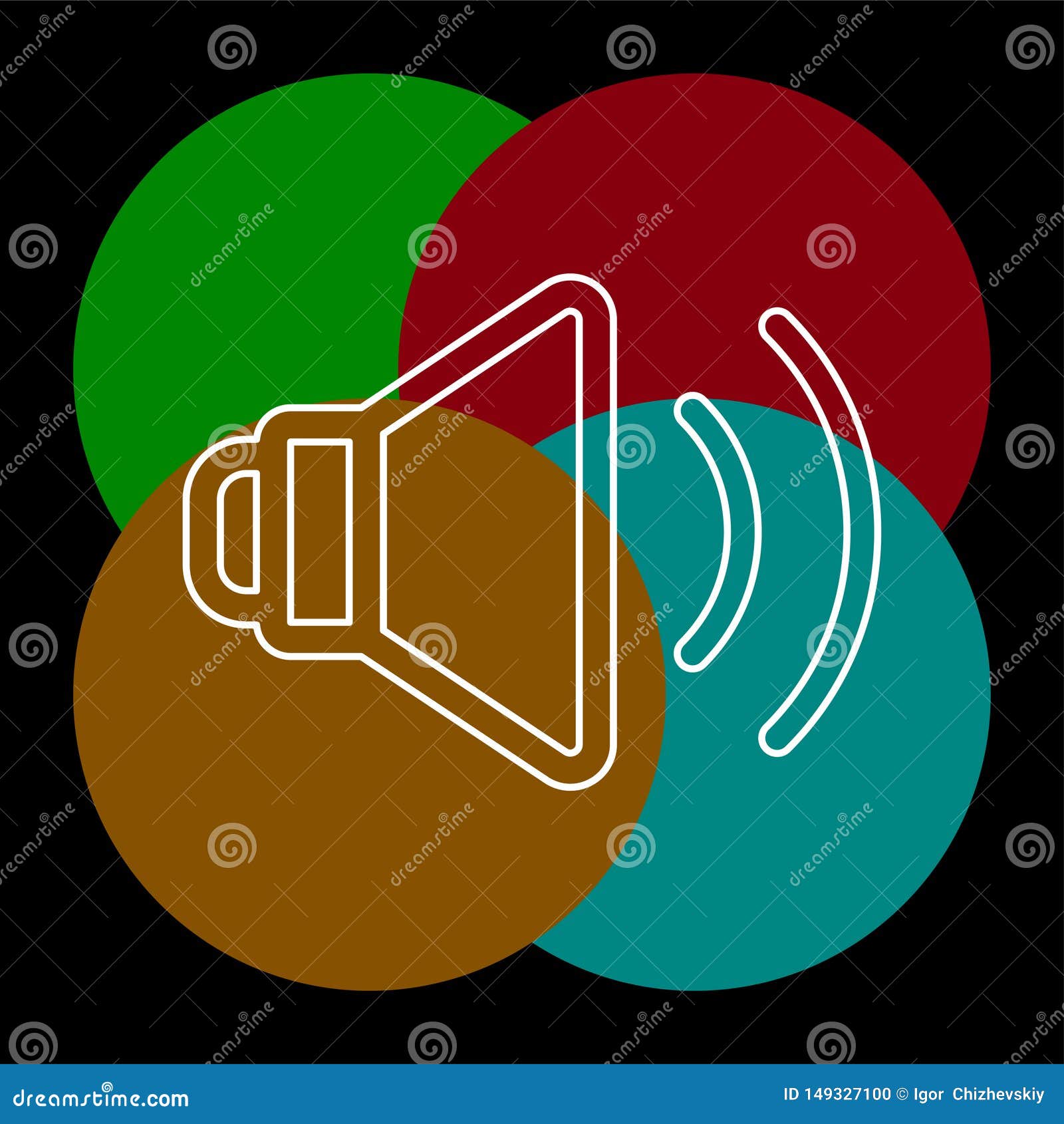Volume vector icon stock vector. Illustration of change - 149327100