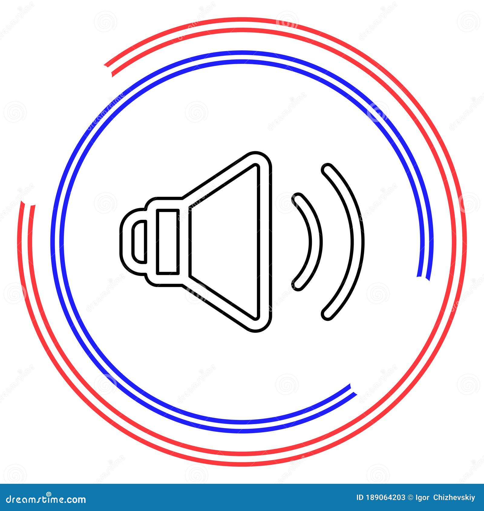 Volume vector icon stock illustration. Illustration of bright - 189064203