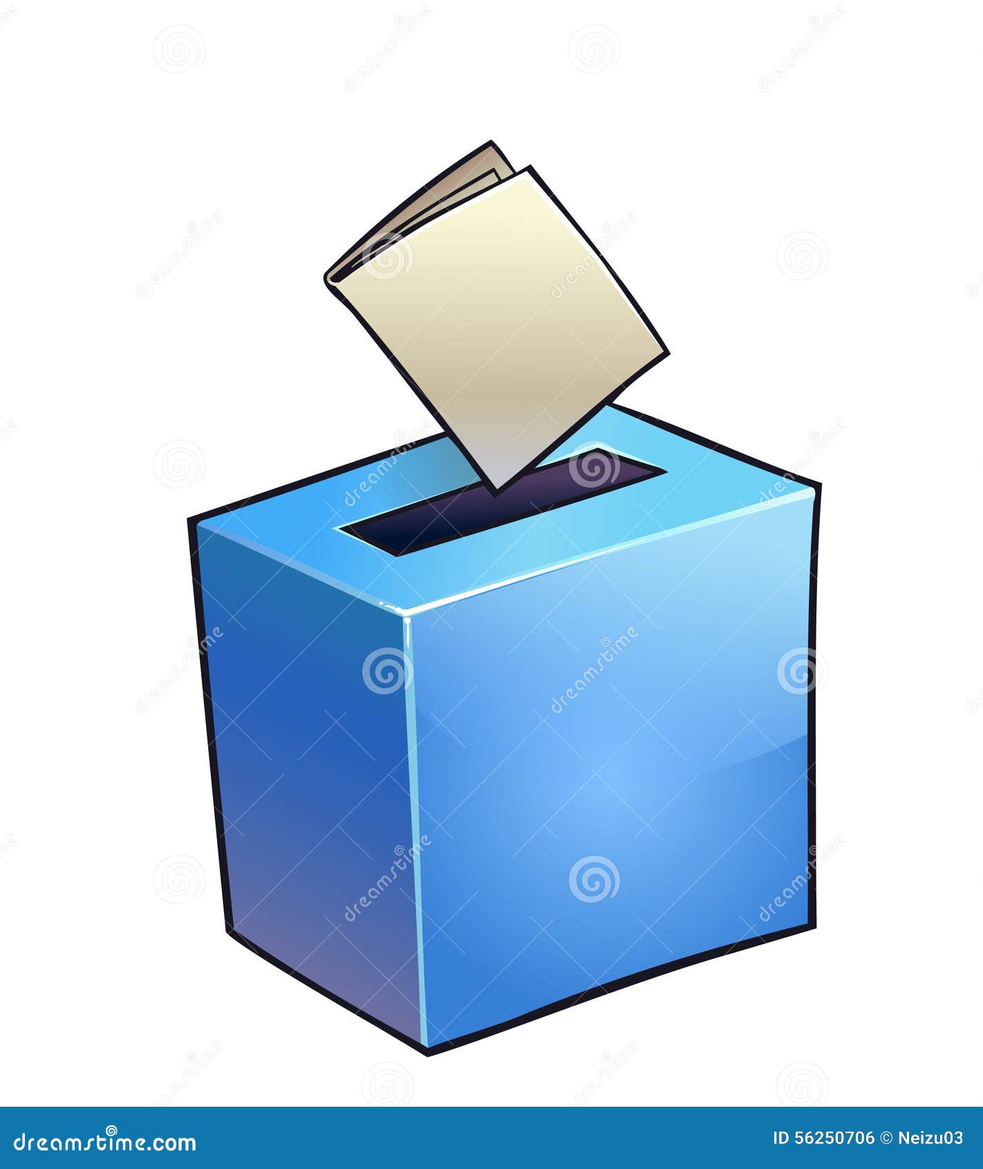 Simple vote box. stock illustration. Illustration of white - 56250706