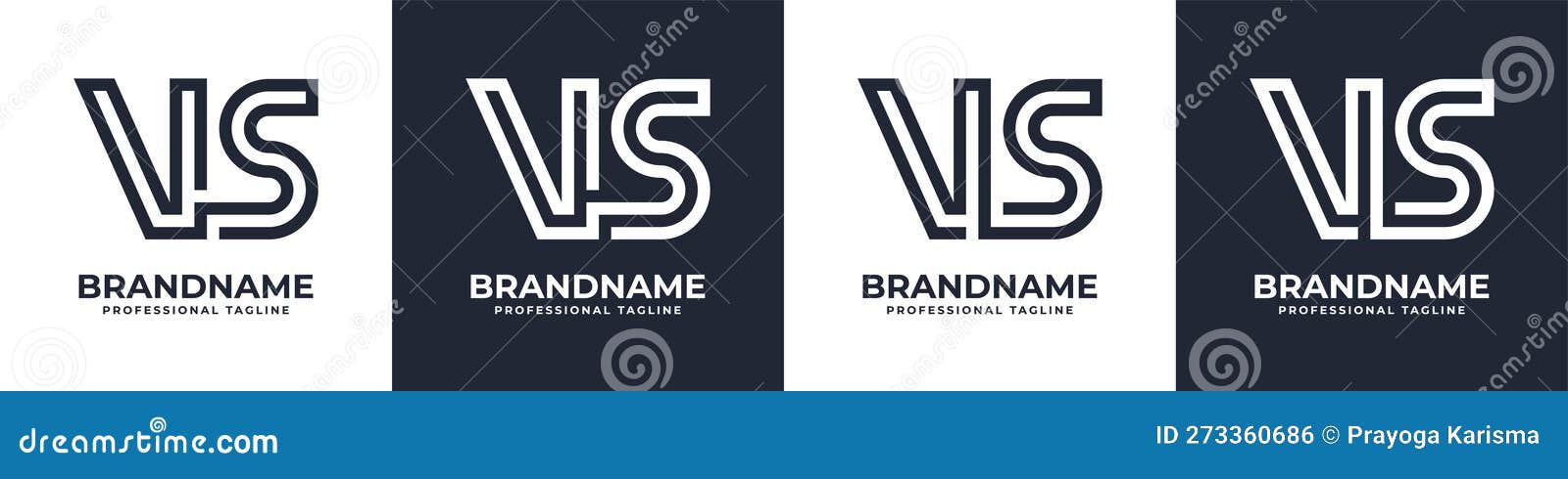 Simple VS Monogram Logo, Suitable for Any Business with VS or SV ...