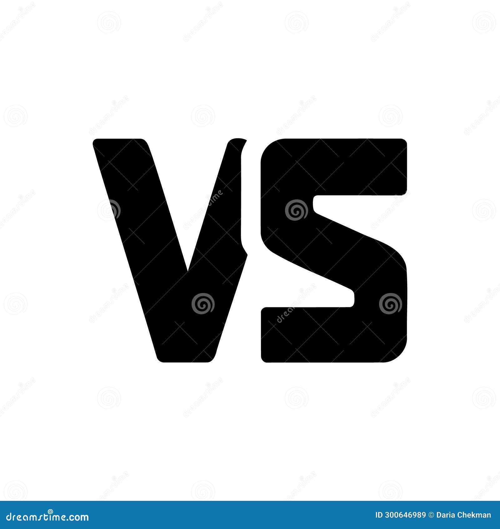 Simple VS Symbol Logo Isolated Stock Vector - Illustration of ...