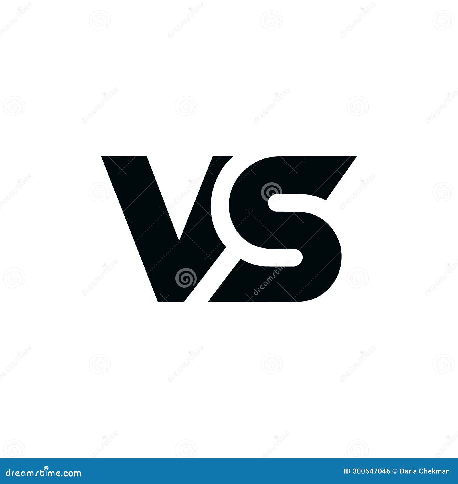 Simple VS Symbol Logo Isolated Stock Vector - Illustration of color ...