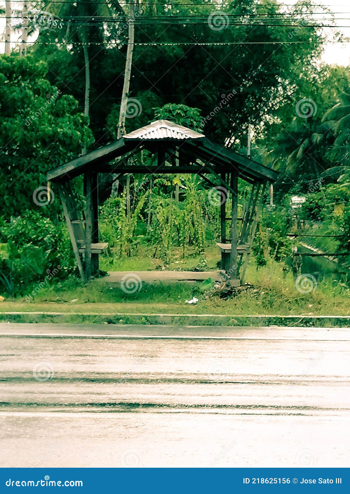 Simple Waiting Area Made of Wood Stock Photo - Image of wood, simple ...