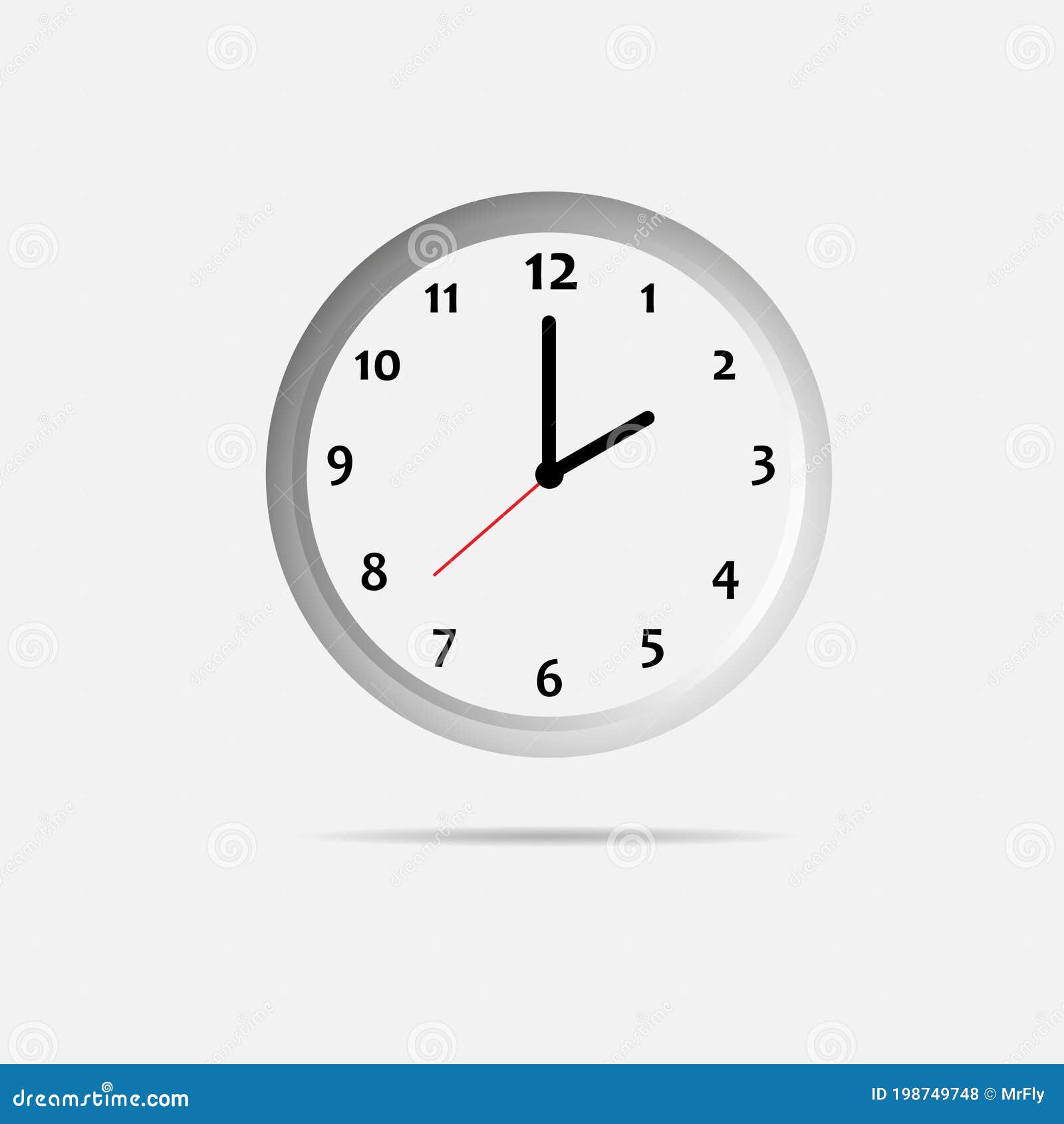 Simple Wall Clock Illustration, Vector Image Stock Vector ...