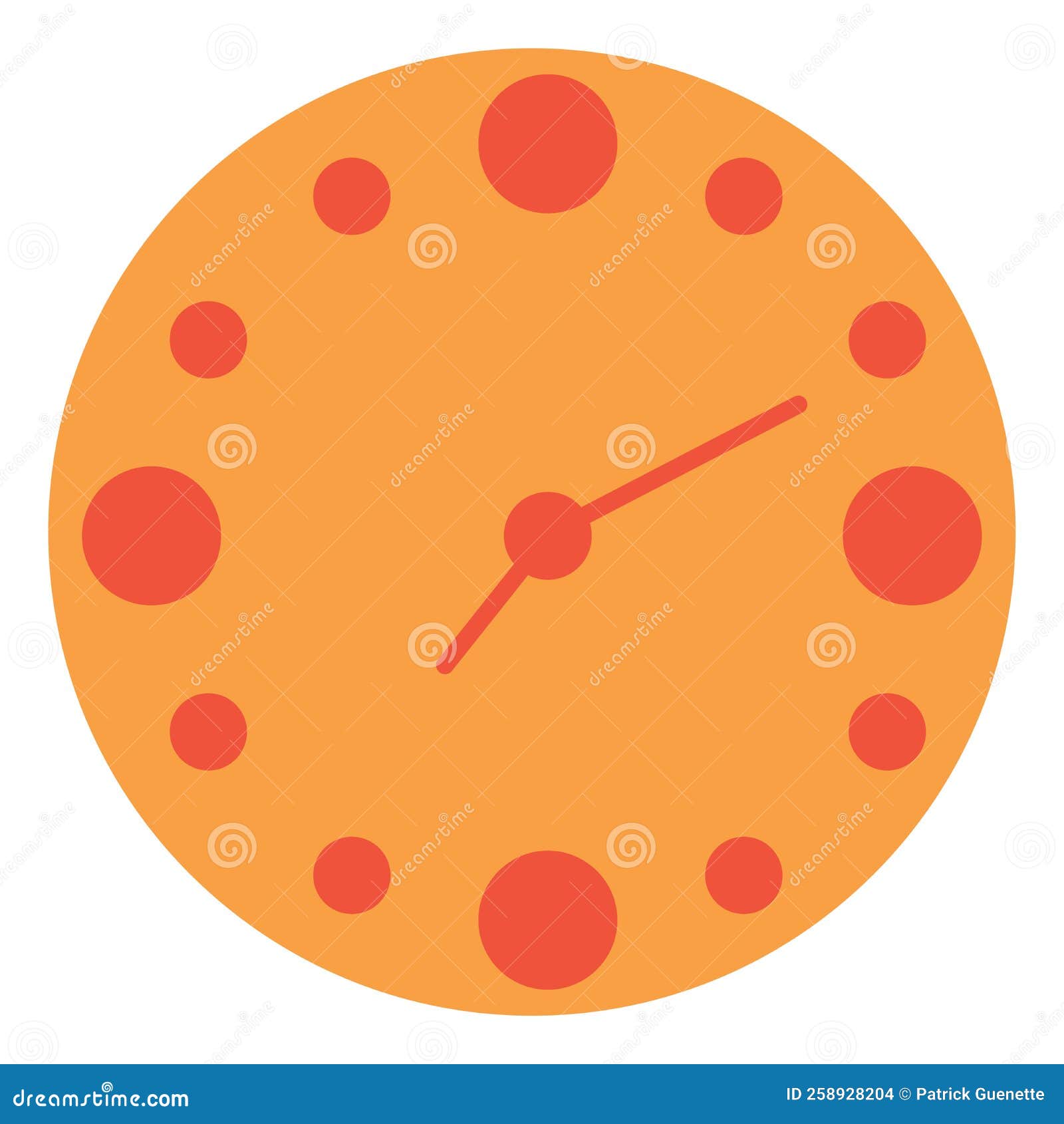 Simple wall clock, icon stock vector. Illustration of clock - 258928204