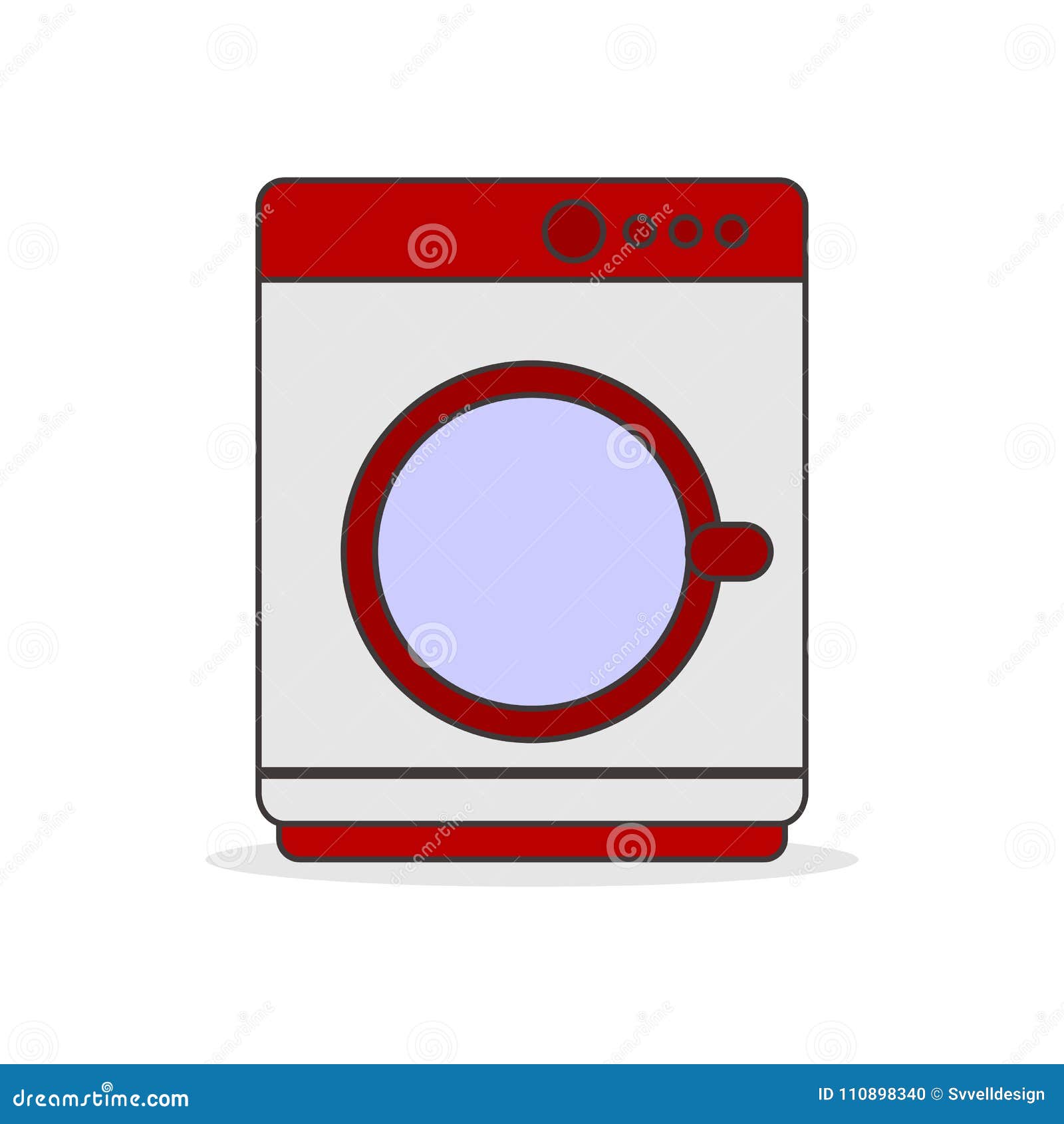 Simple Washing Machine Illustration Stock Vector - Illustration of ...