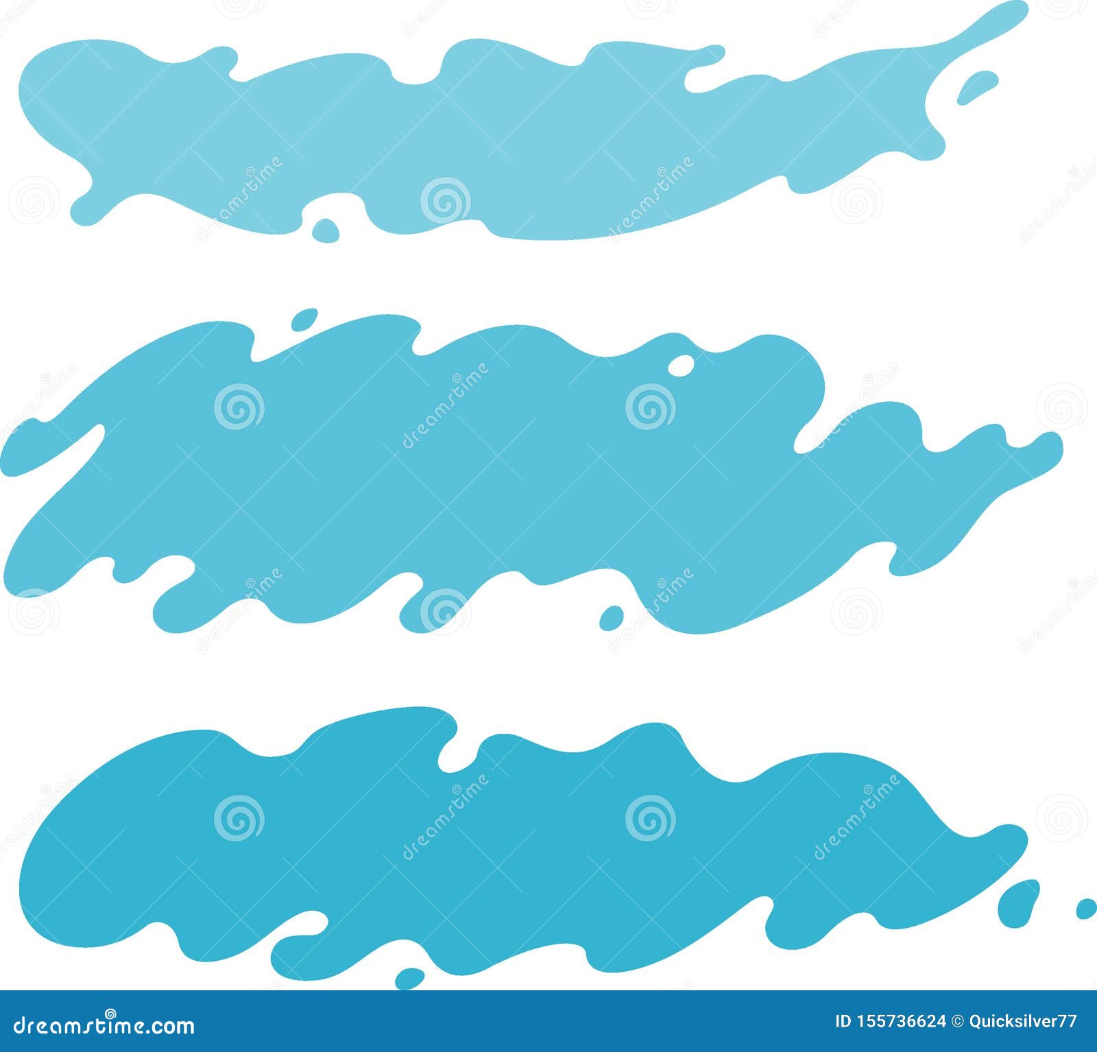 Simple Water Banner Set stock vector. Illustration of element - 155736624