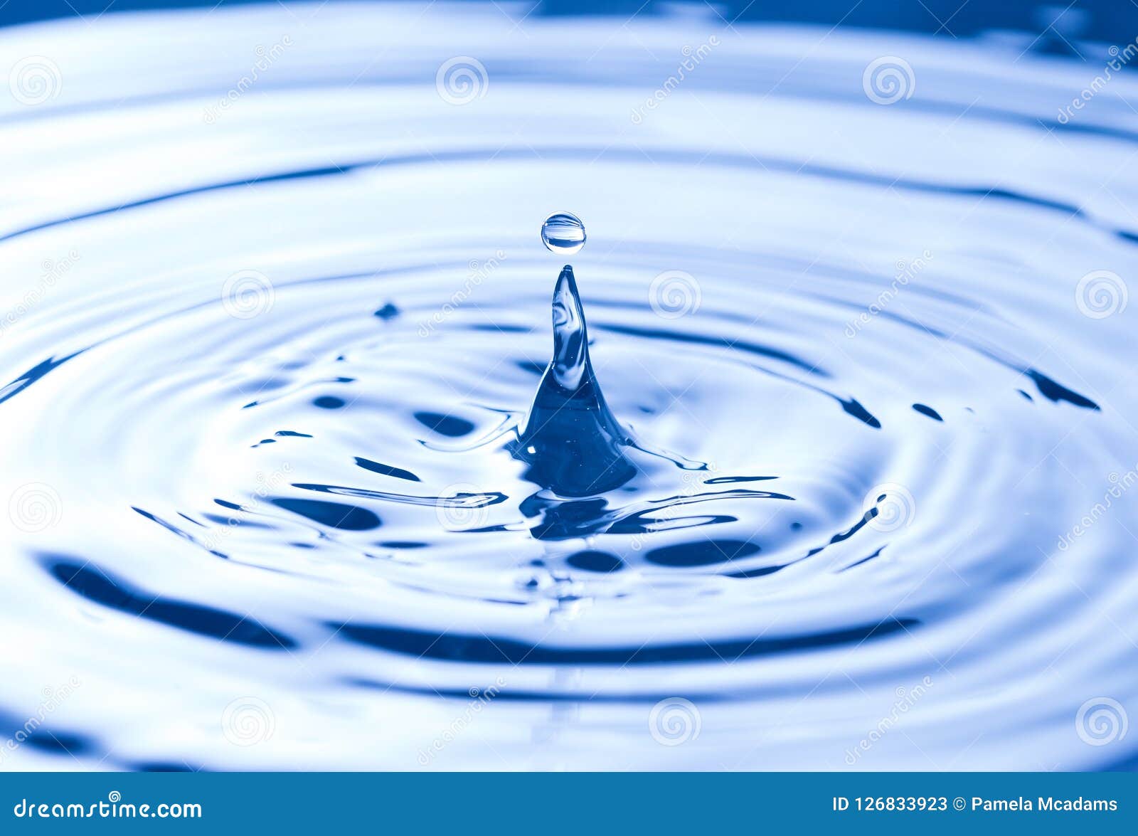 Simple Water Droplets into a Pool Stock Image - Image of nature, liquid ...