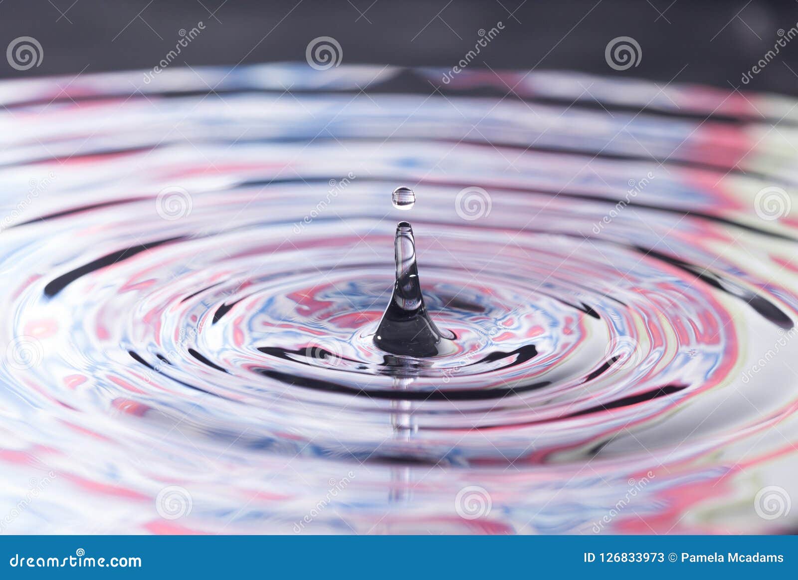 Simple Water Droplets into a Pool Stock Image - Image of circle, macro ...