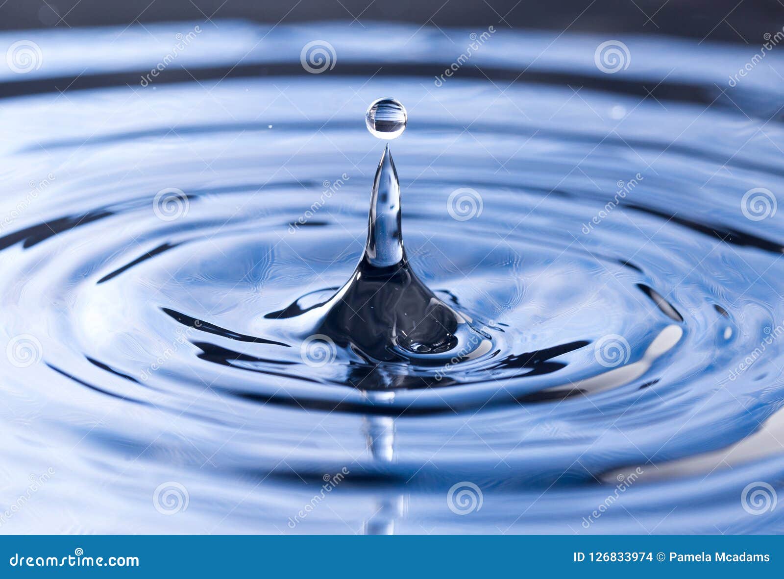 Simple Water Droplets into a Pool Stock Photo - Image of close, circle ...