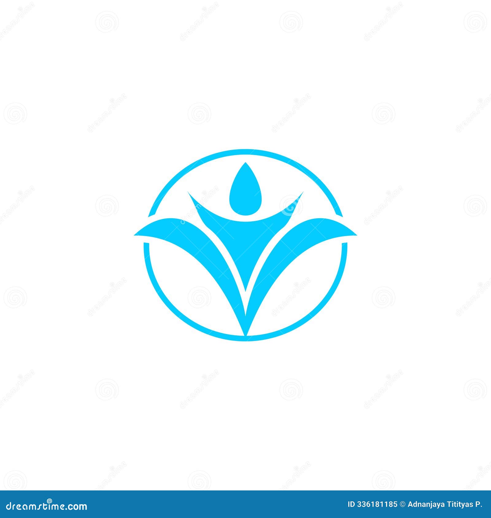 Simple Water Fountain Logo Blue Fresh Logo Vector Stock Vector ...