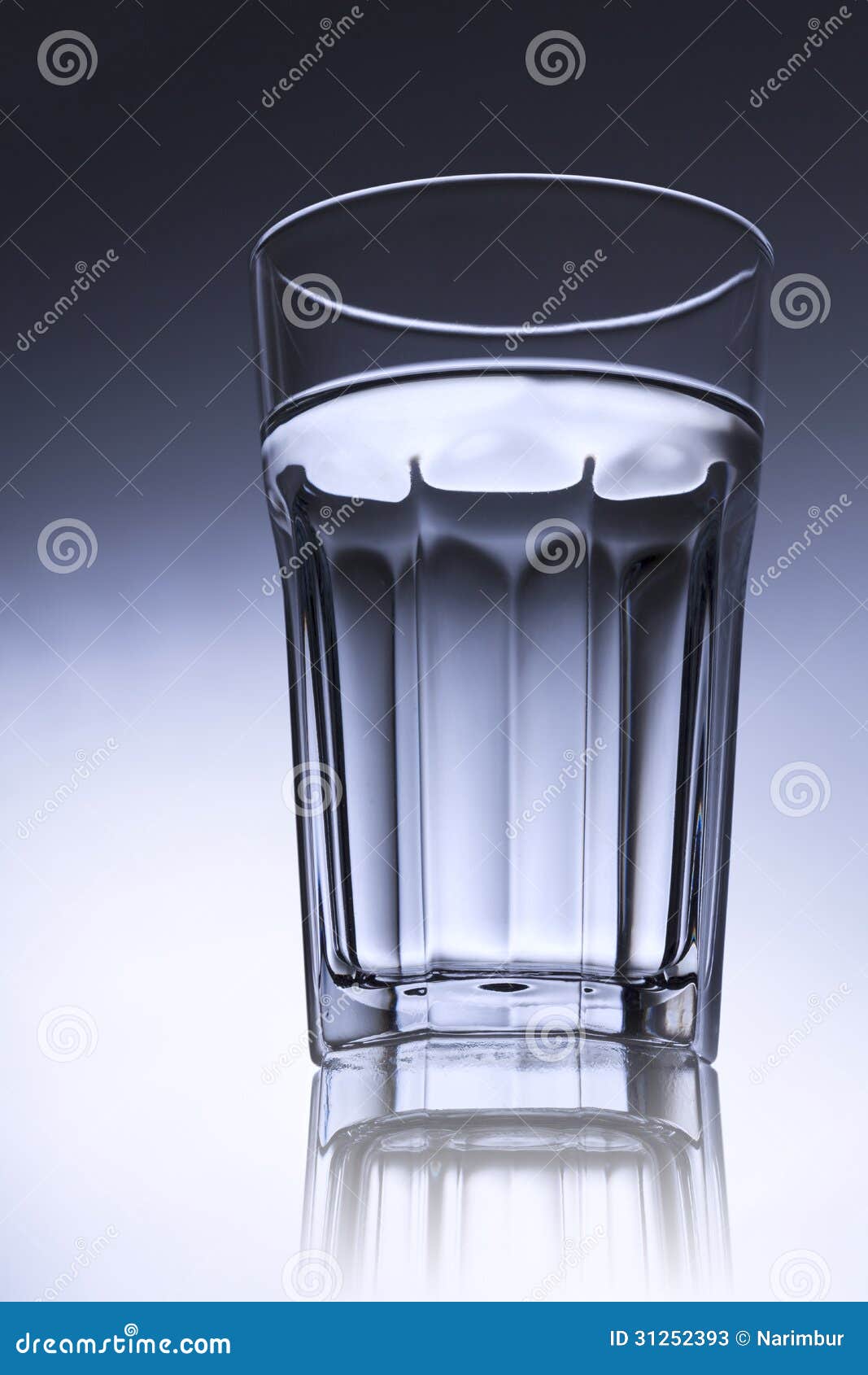 Simple Water-glass with Light Surface Stock Image - Image of pouring ...