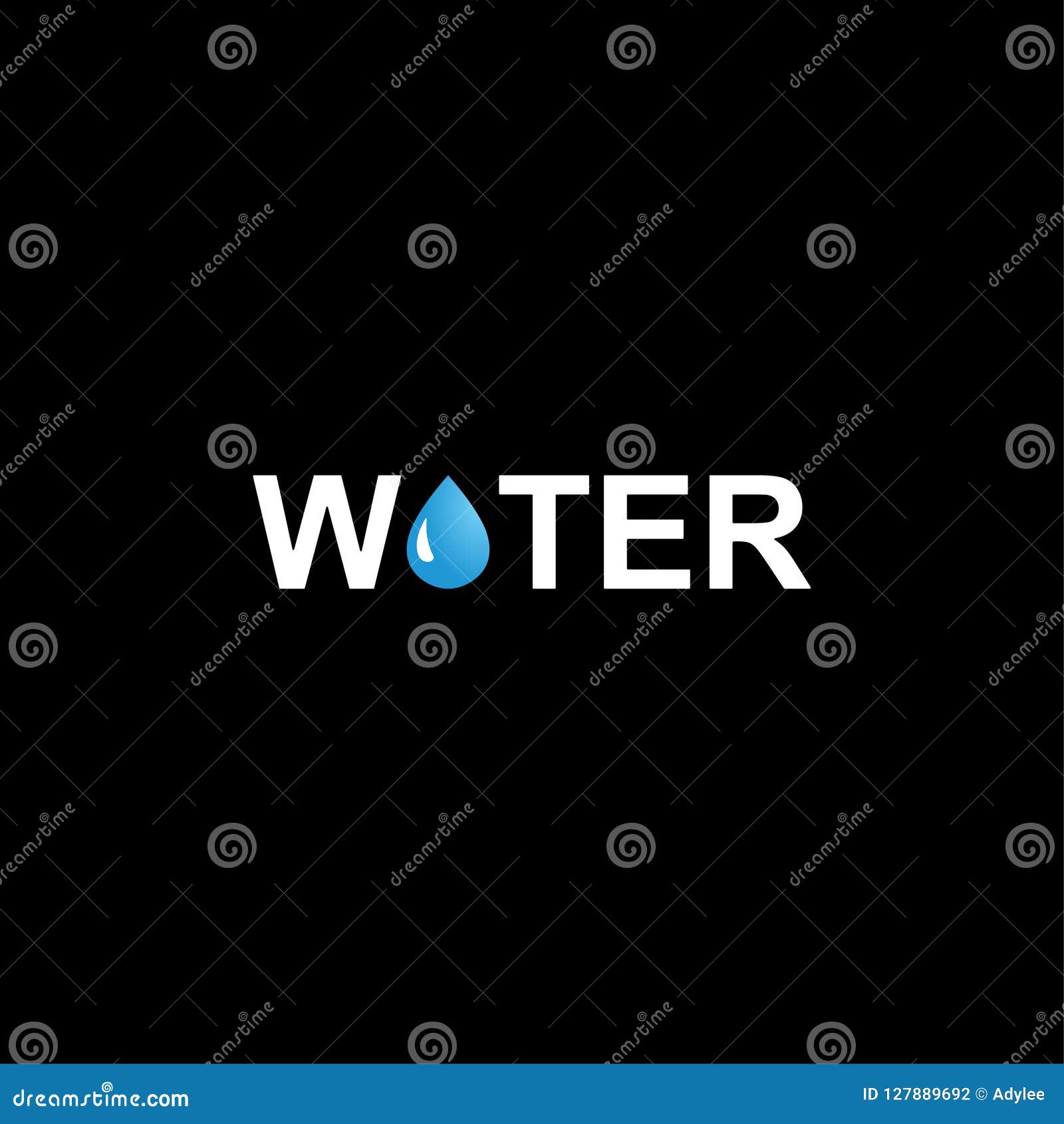 Simple Water Logo with Water Drop Vector Icon Stock Vector ...