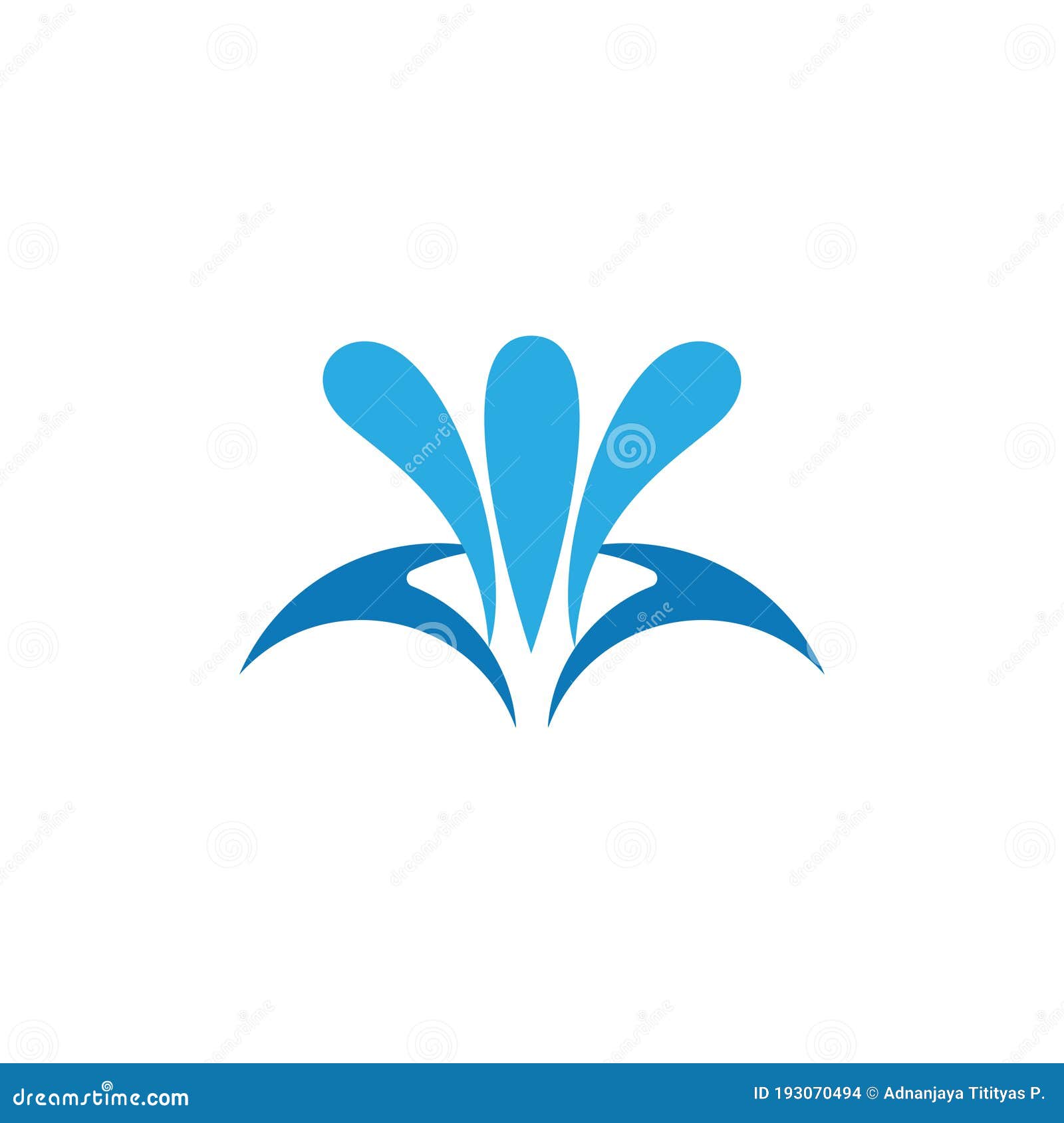 Simple Water Splash Logo Vector Stock Illustration - Illustration of ...