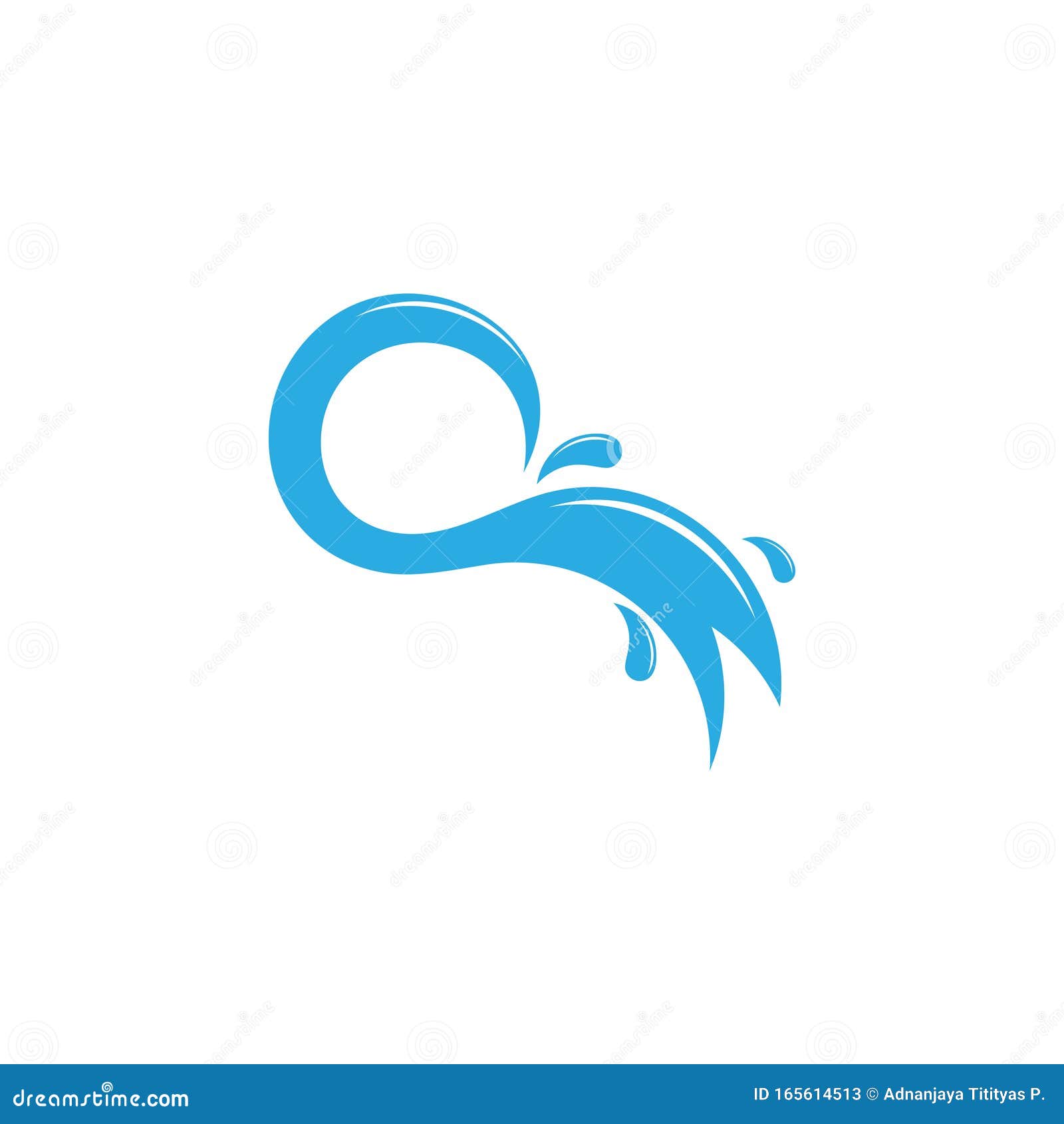 Simple Water Splash Logo Vector 向量例证 - 插画 包括有 小滴, 例证: 165614513