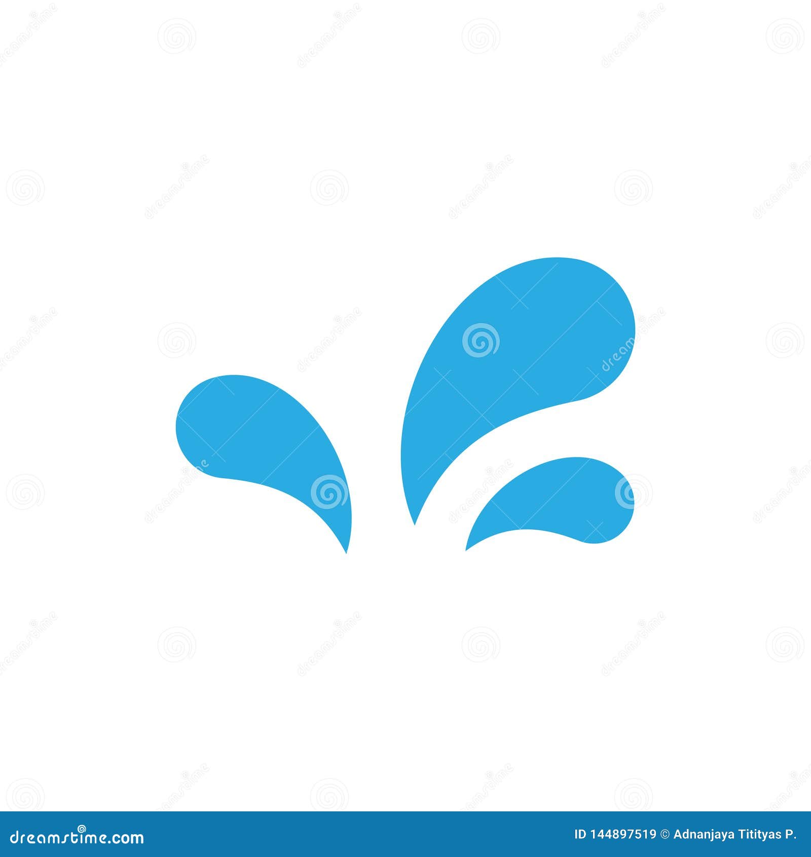 Simple Water Splash Unique Logo Vector Stock Vector - Illustration of ...