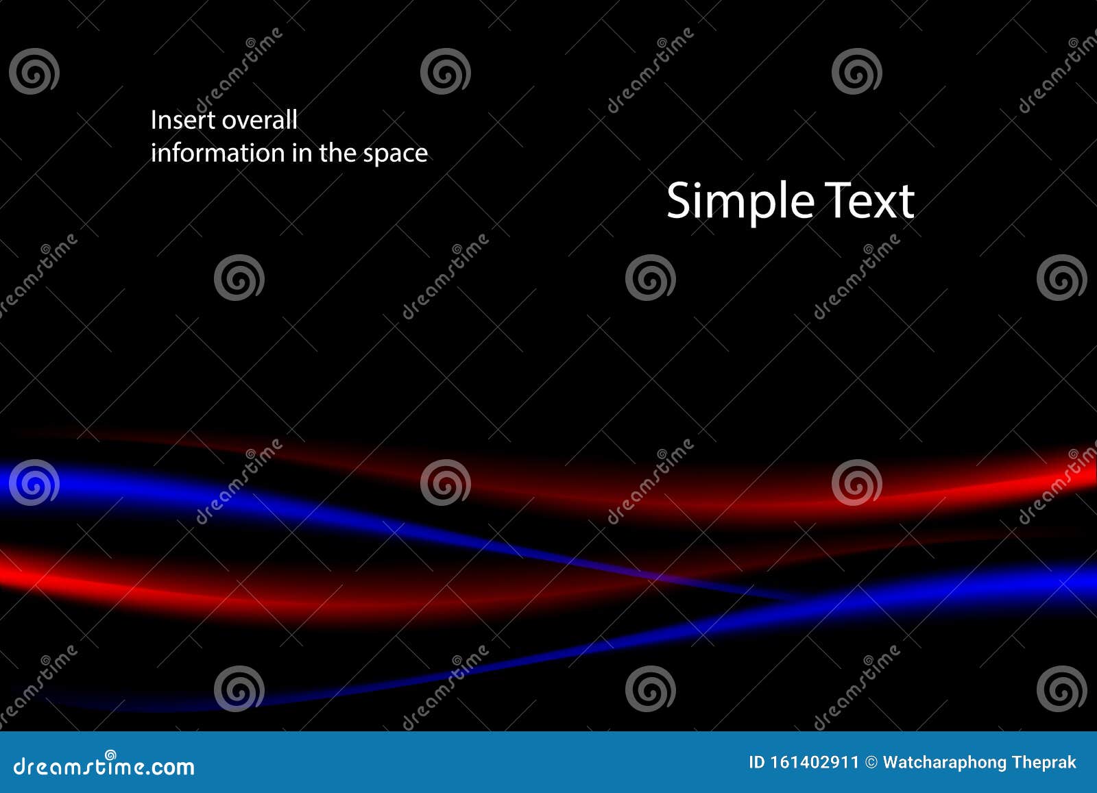 Simple Wave Line Shape Black Background Stock Vector - Illustration of ...