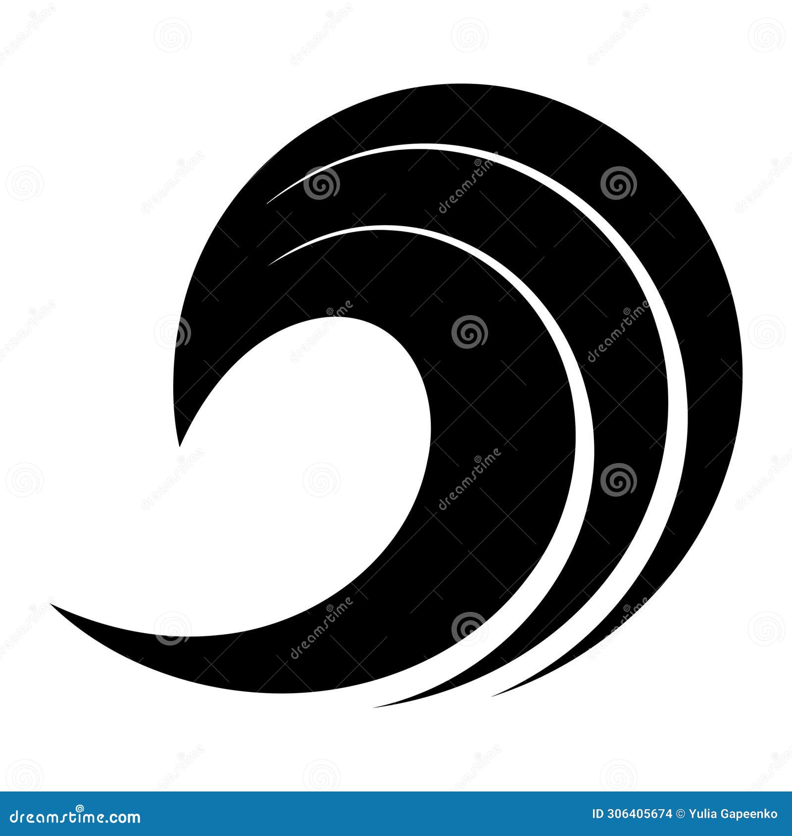 Simple Wave Logo. Vector Illustration Stock Vector - Illustration of ...