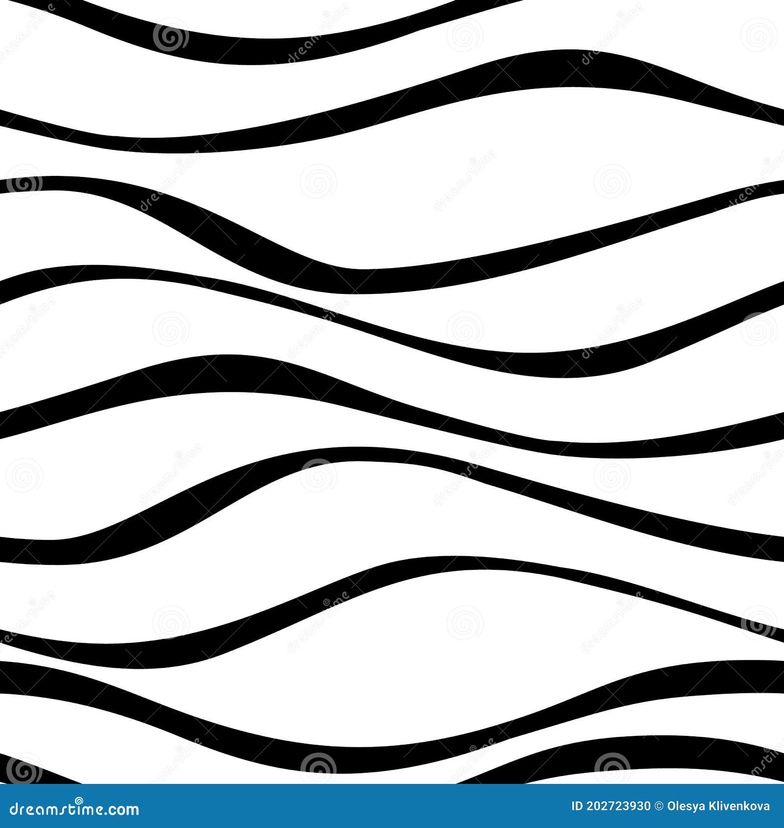 Simple Waves. Bold Black Lines Stock Vector - Illustration of ornament ...