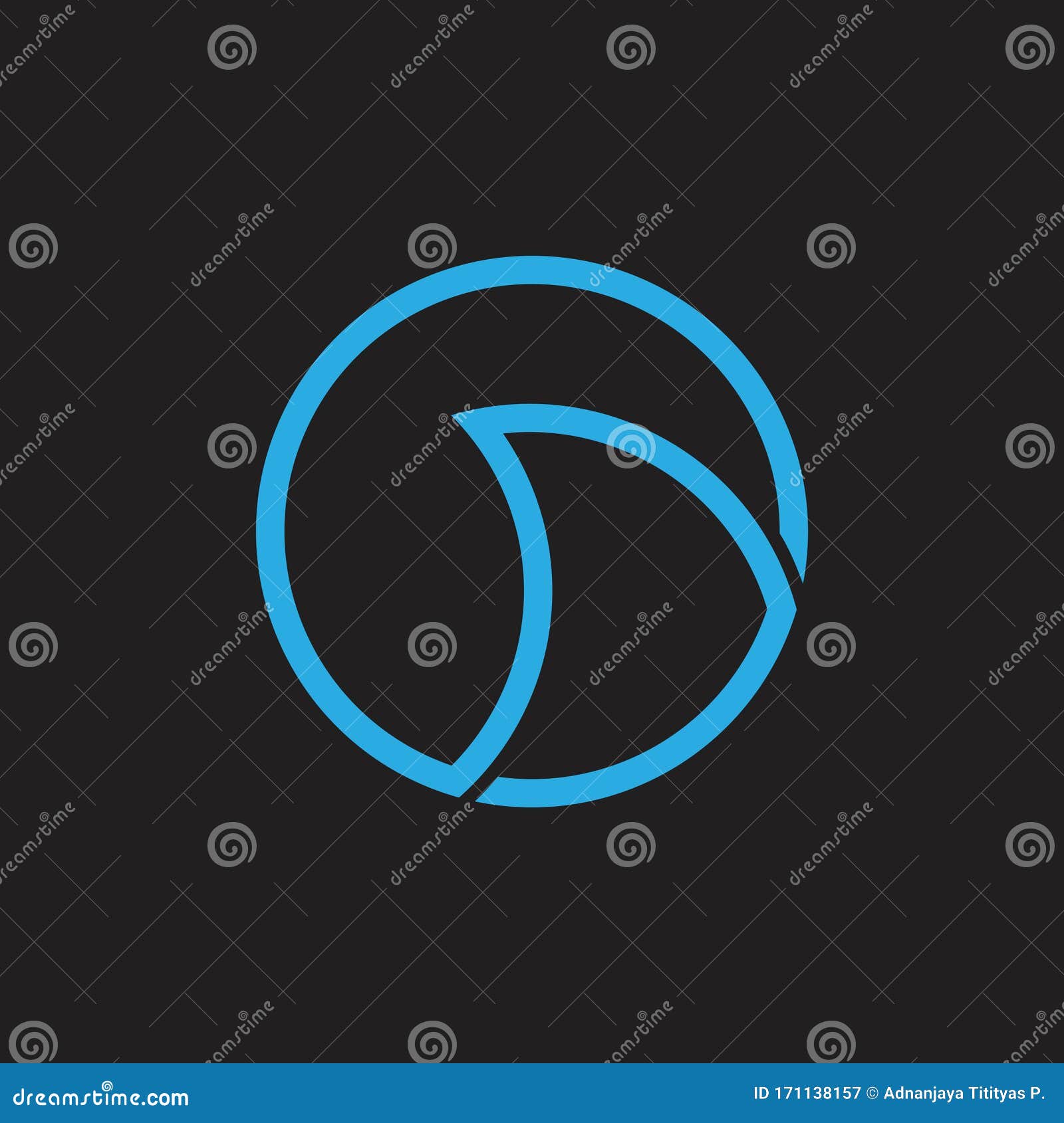 Simple Waves Geometric Line Circle Logo Vector Stock Vector ...