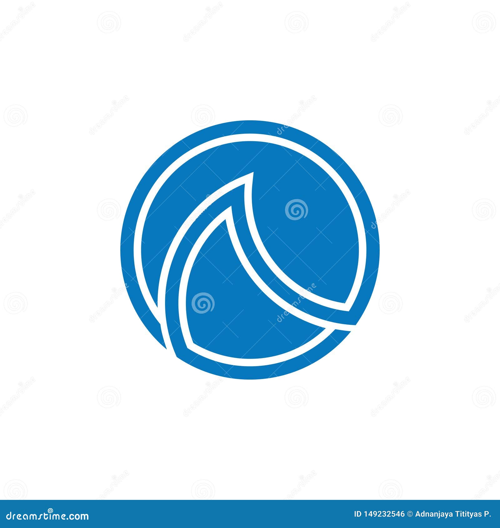 Simple Waves Geometric Outline Circle Logo Vector Stock Vector ...