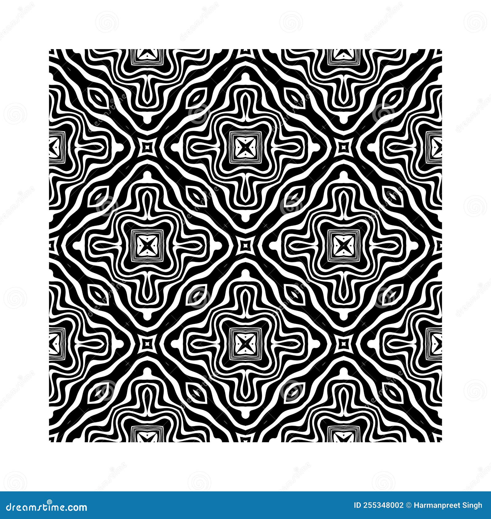 Vector Black and White Wavy Background. Stylish Texture with Wavy ...