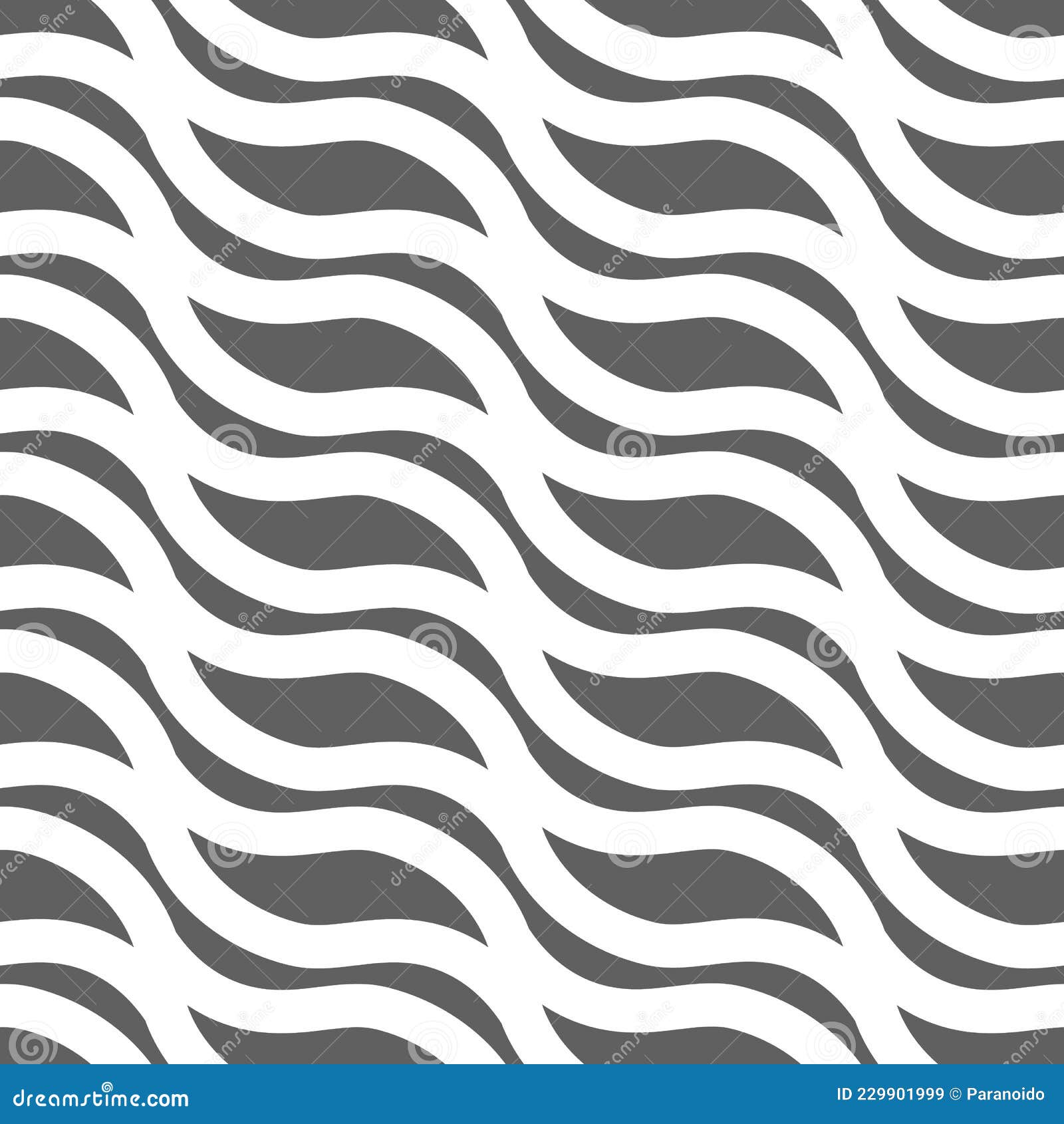 Simple Wavy Gray and White Seamless Pattern Stock Vector - Illustration ...