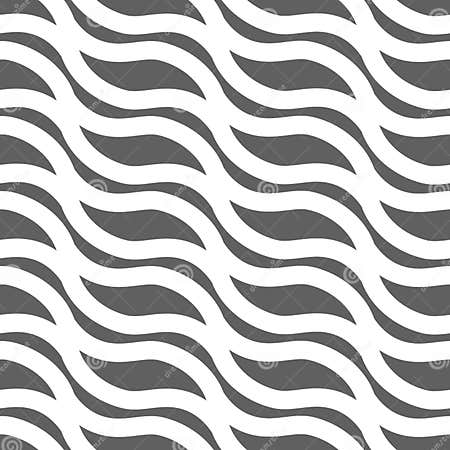 Simple Wavy Gray and White Seamless Pattern Stock Vector - Illustration ...