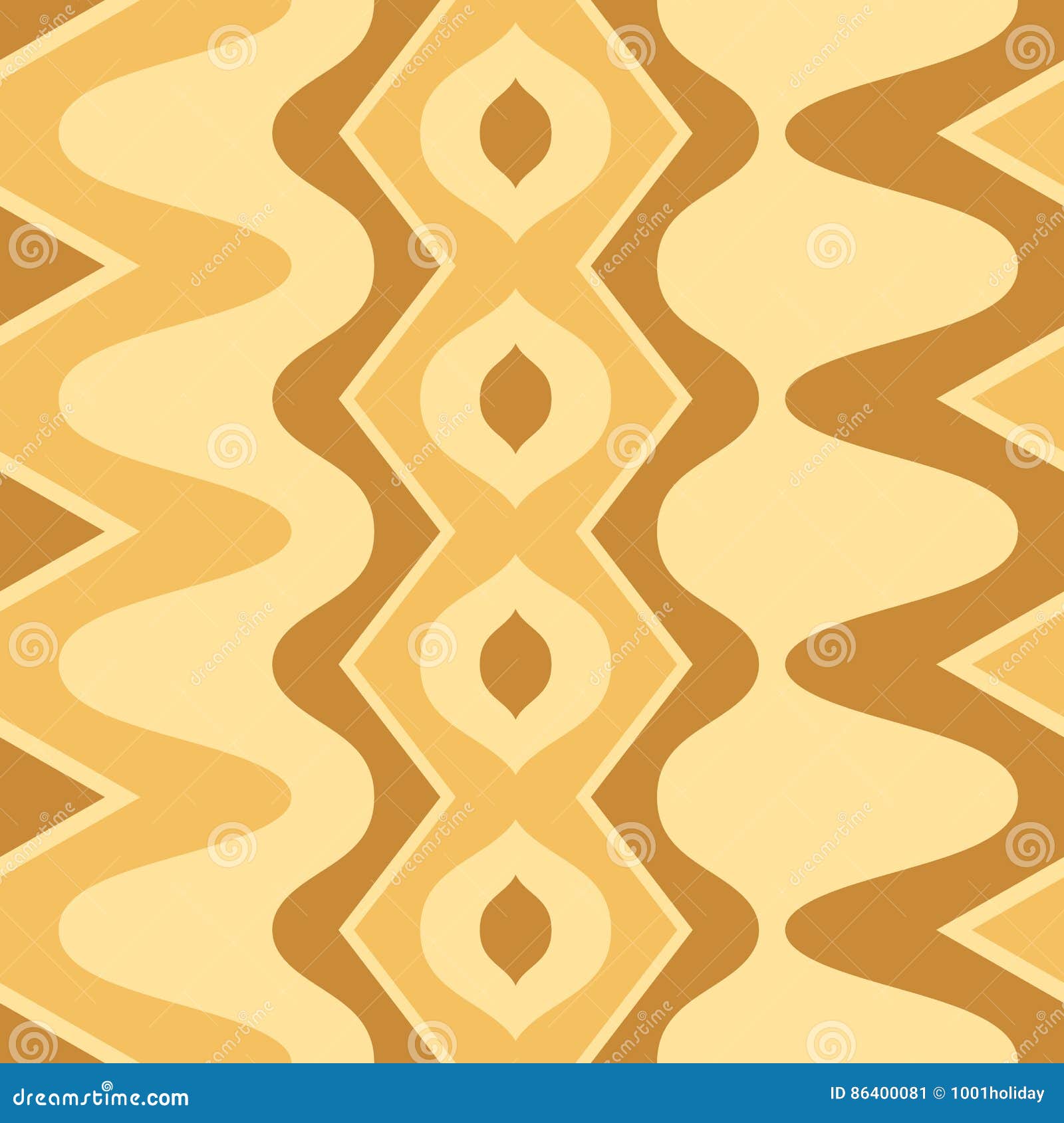 Simple Wavy Scalloped Seamless Pattern Stock Vector - Illustration of ...