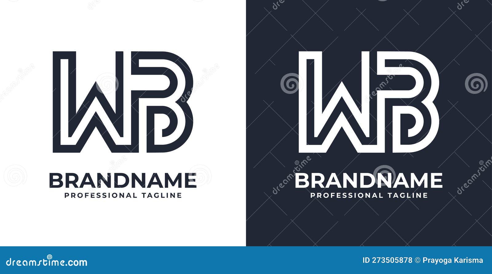 Simple WB Monogram Logo, Suitable for Any Business with WB or BW ...