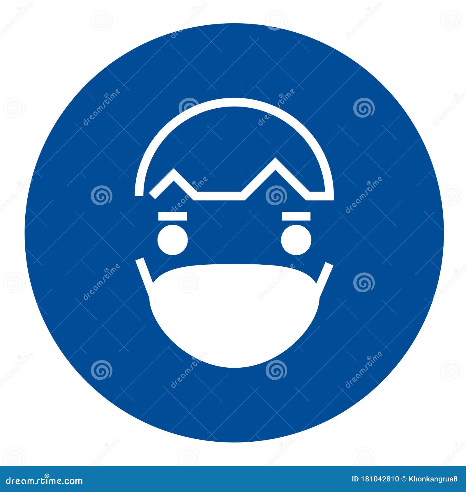 Simple Wear Protective Face Mask Icons for Your Design Stock Vector ...