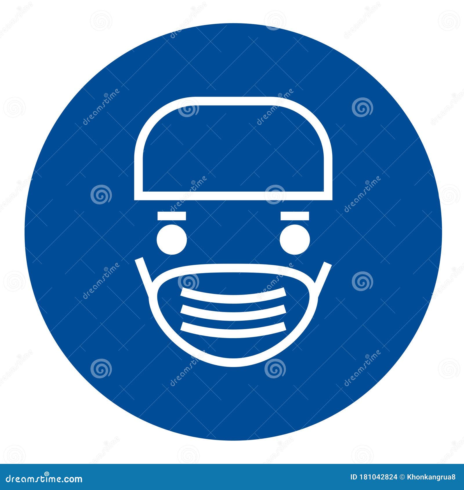 Simple Wear Protective Face Mask Icons for Your Design Stock Vector ...