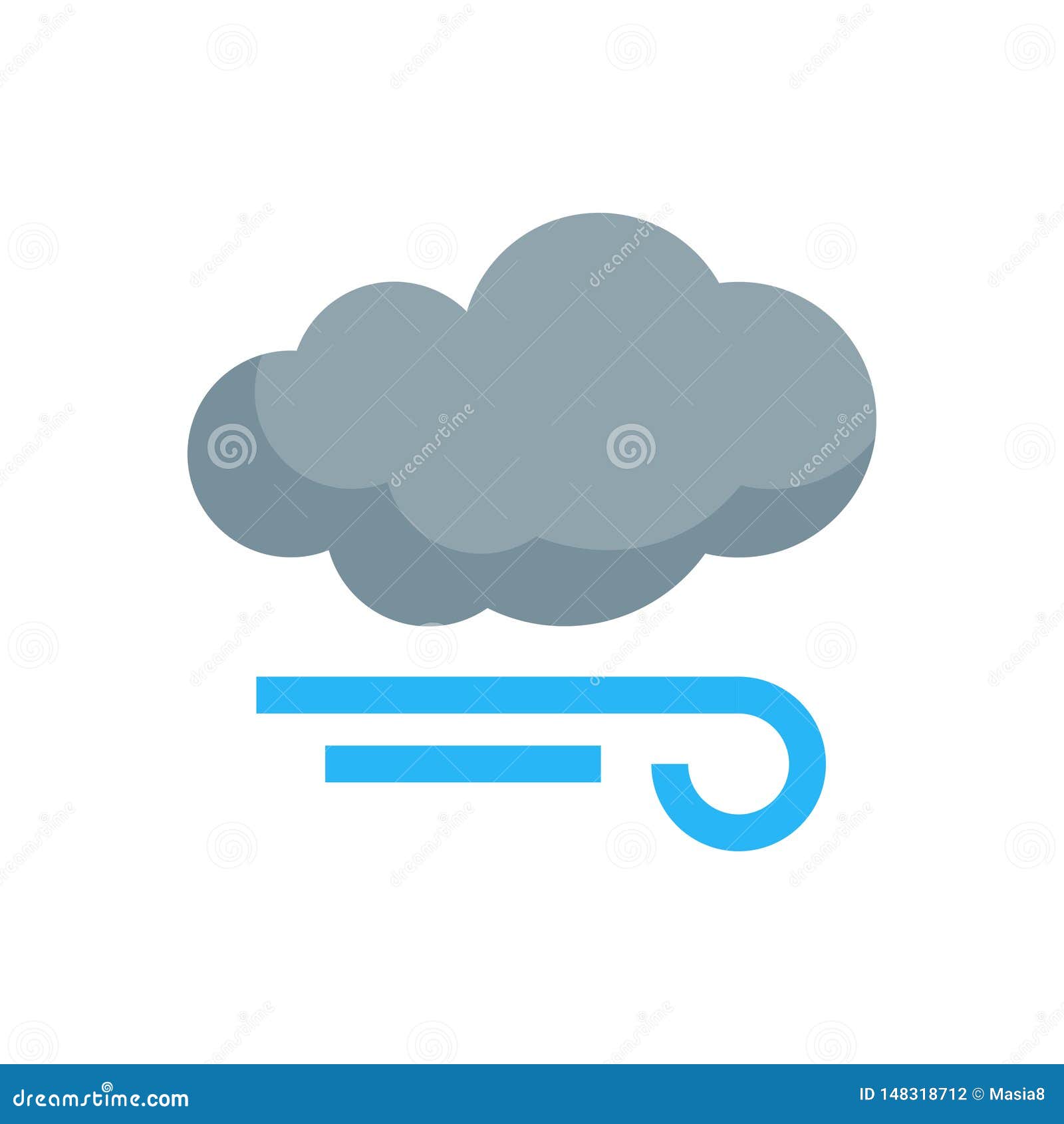 Simple Weather Vector Icon in Flat Style Stock Vector - Illustration of ...