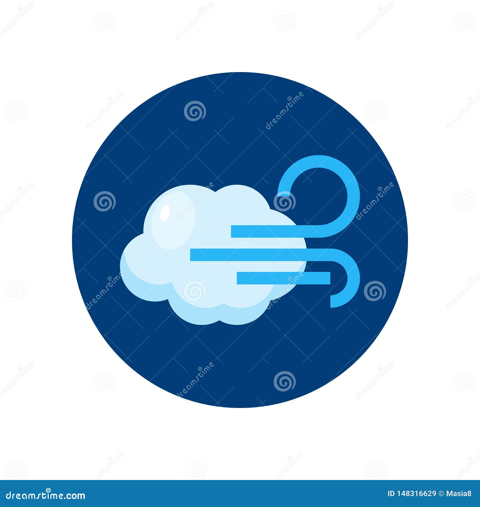 Simple Weather Vector Icon in Flat Style Stock Vector - Illustration of ...