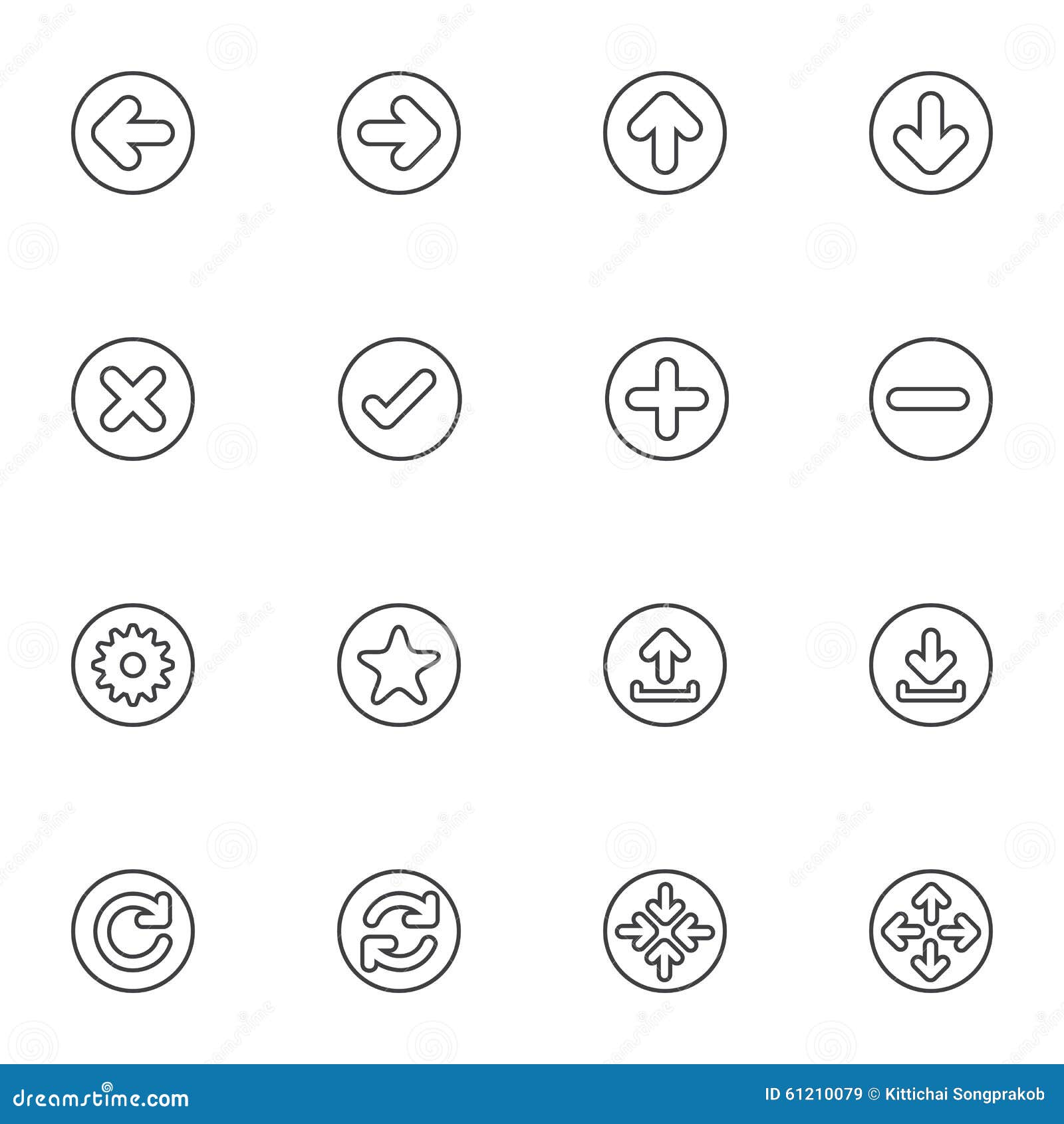 Simple Web Icon Sets, Line Icons. Stock Vector - Illustration of ...