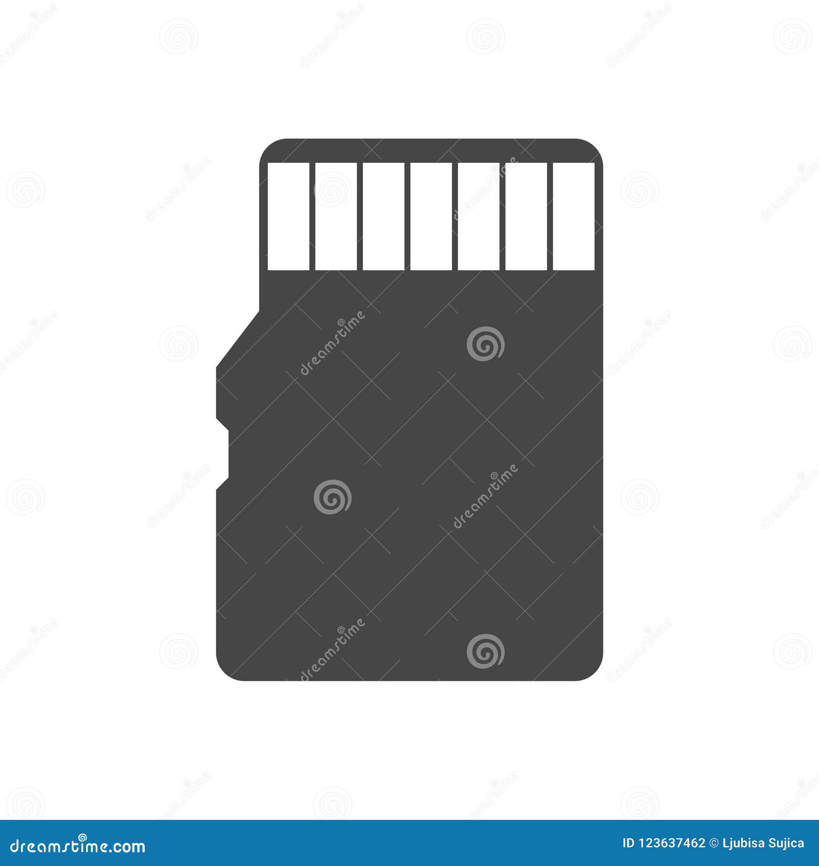 Simple Web Icon in Vector: Compact Memory Card Stock Vector ...