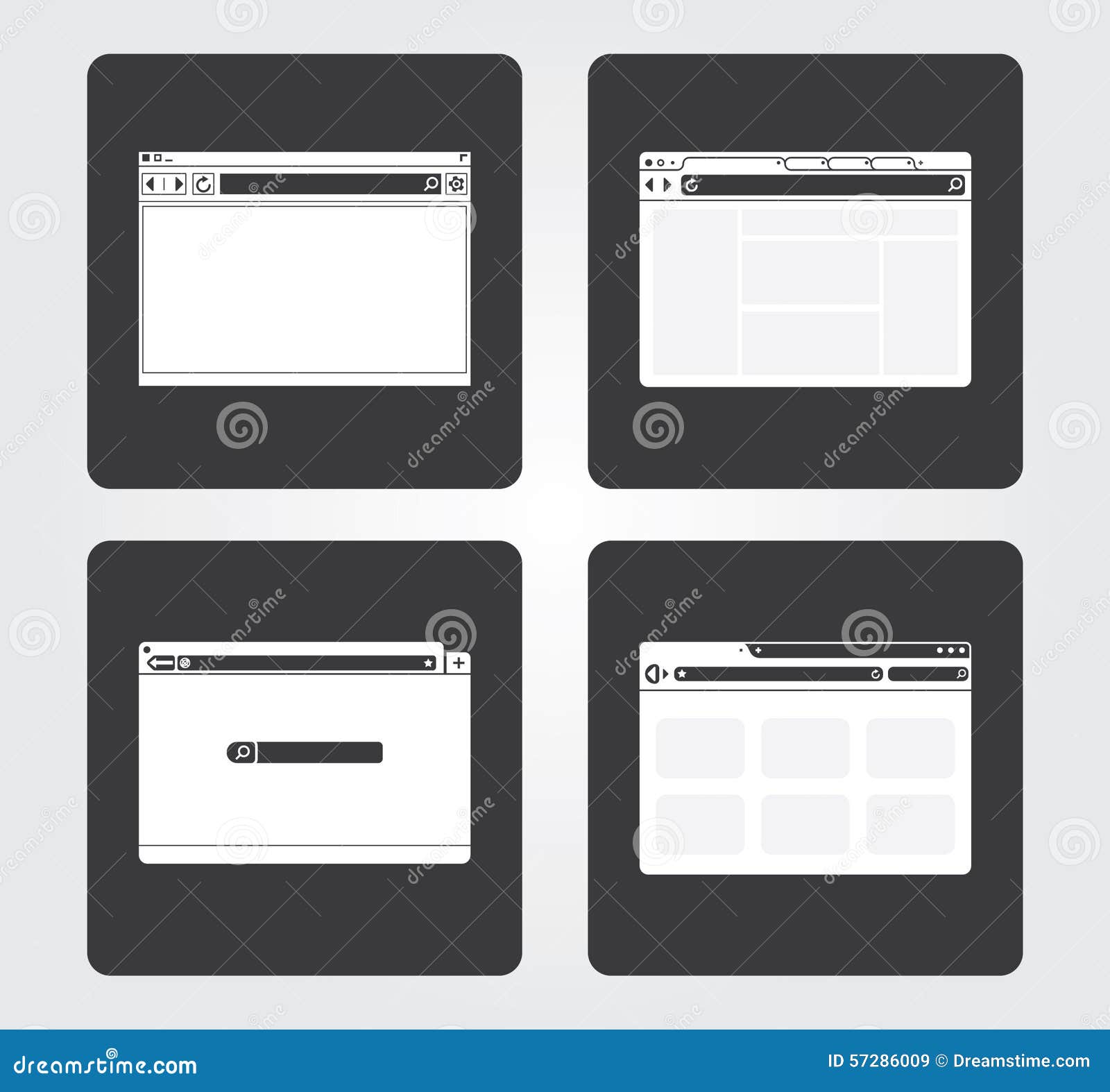 Simple Web Icons: browser stock illustration. Illustration of browsers ...